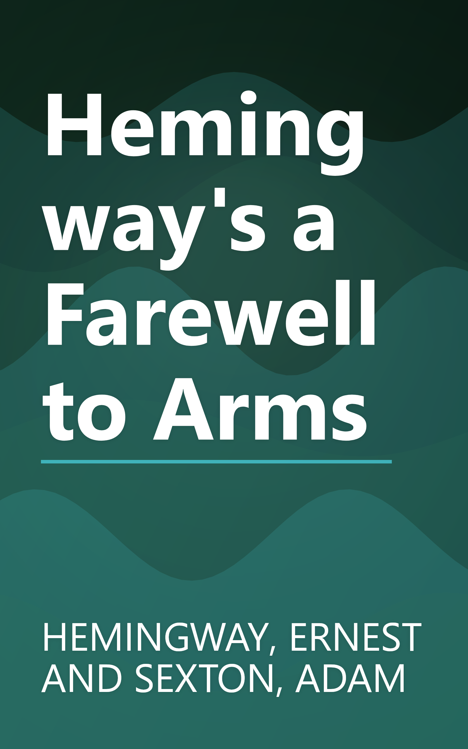 Hemingway's a Farewell to Arms book cover