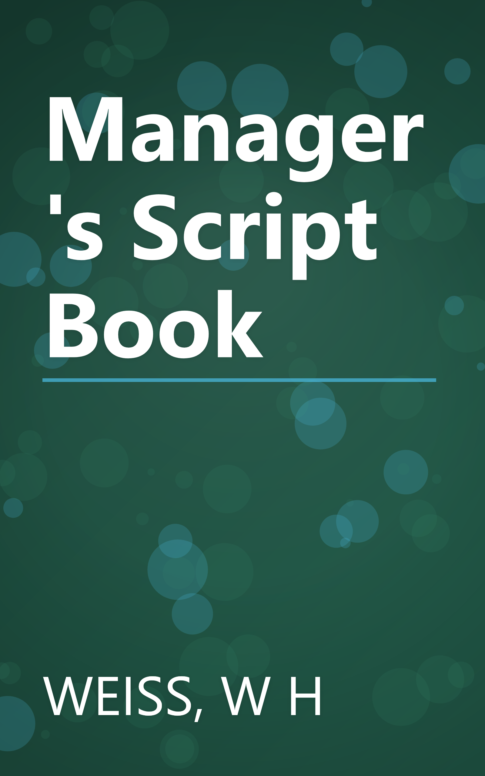 Manager's Script Book book cover