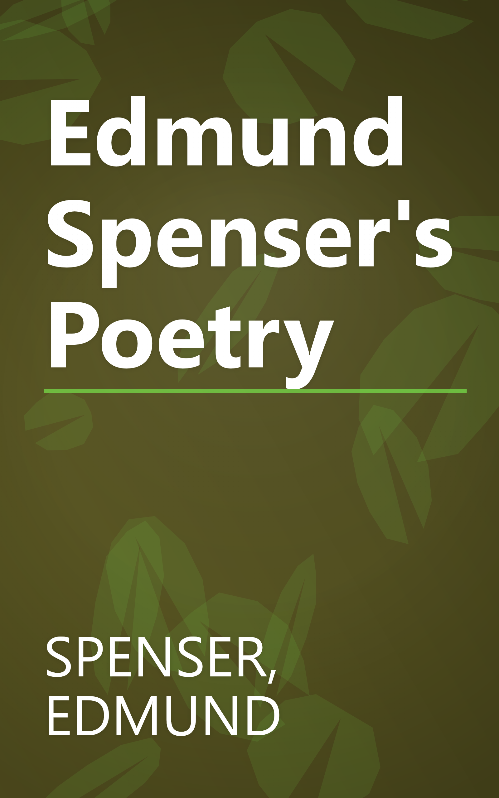 Edmund Spenser's Poetry book cover