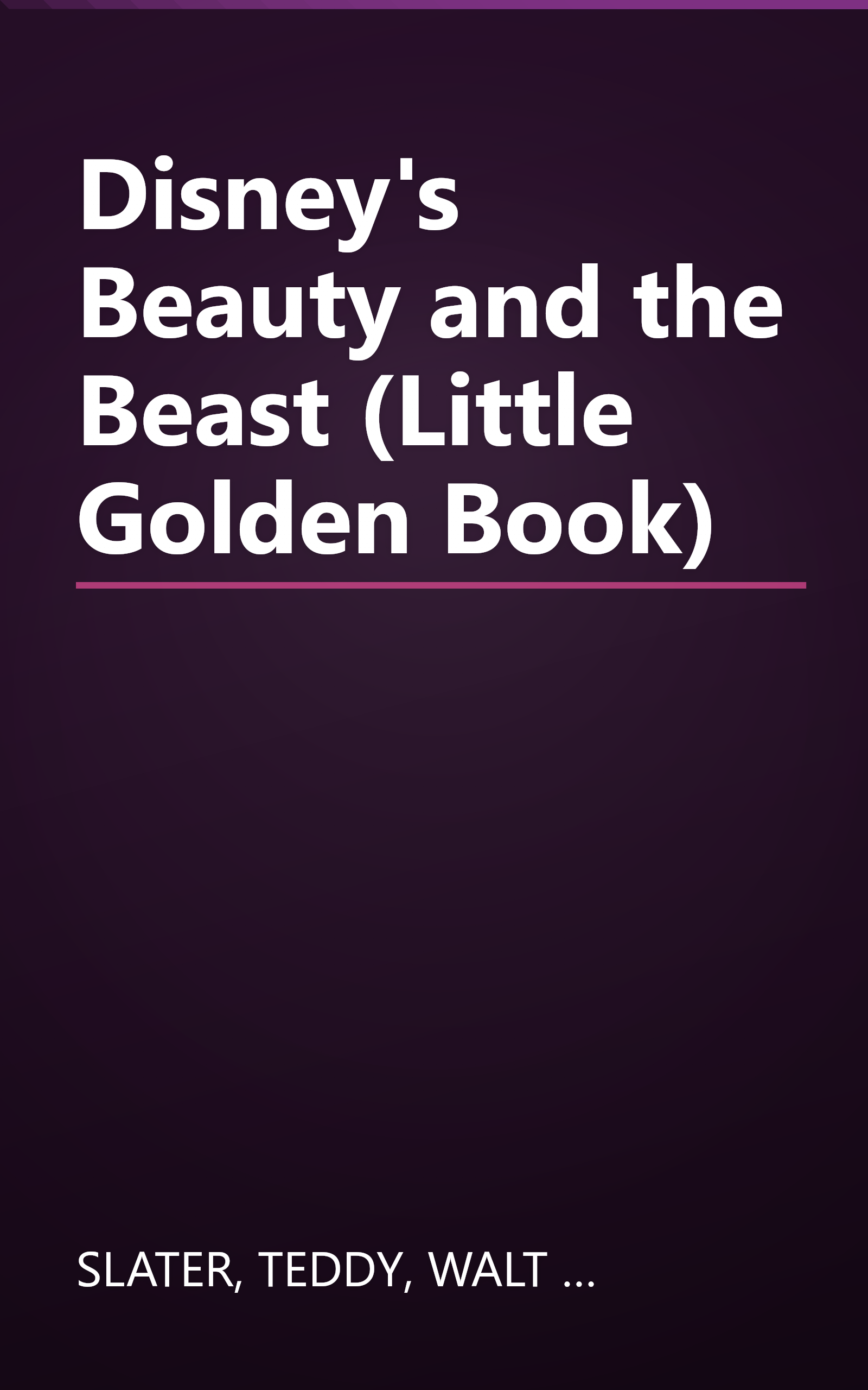 Disney's Beauty and the Beast (Little Golden Book) book cover