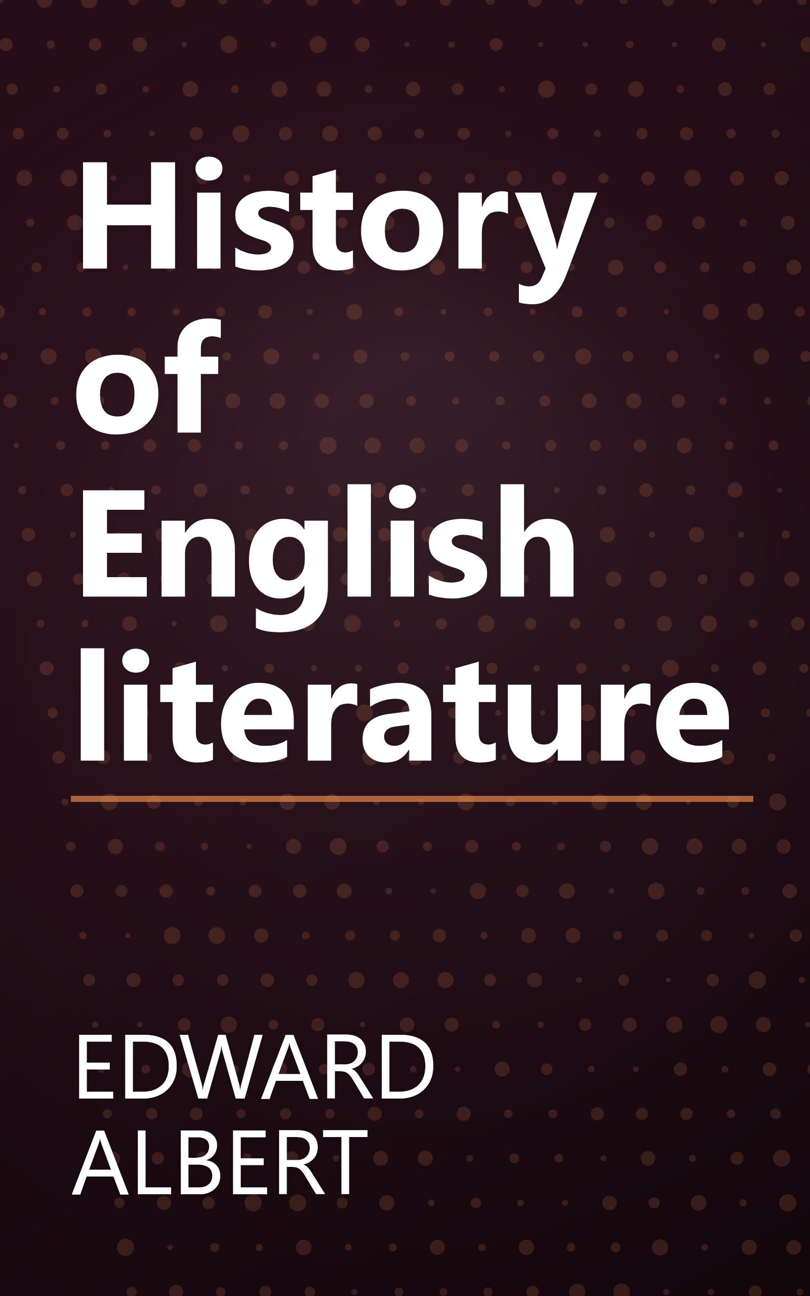 History of English literature book cover
