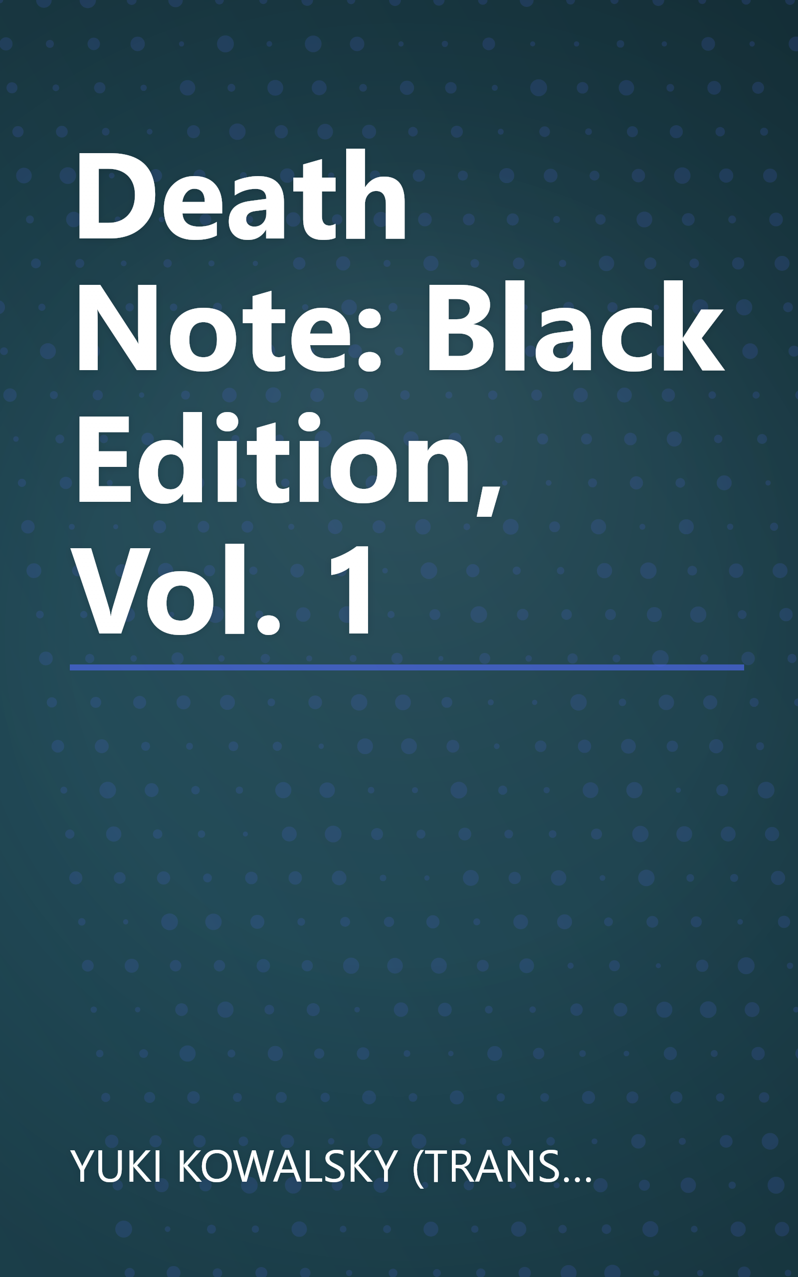 Death Note: Black Edition, Vol. 1 book cover