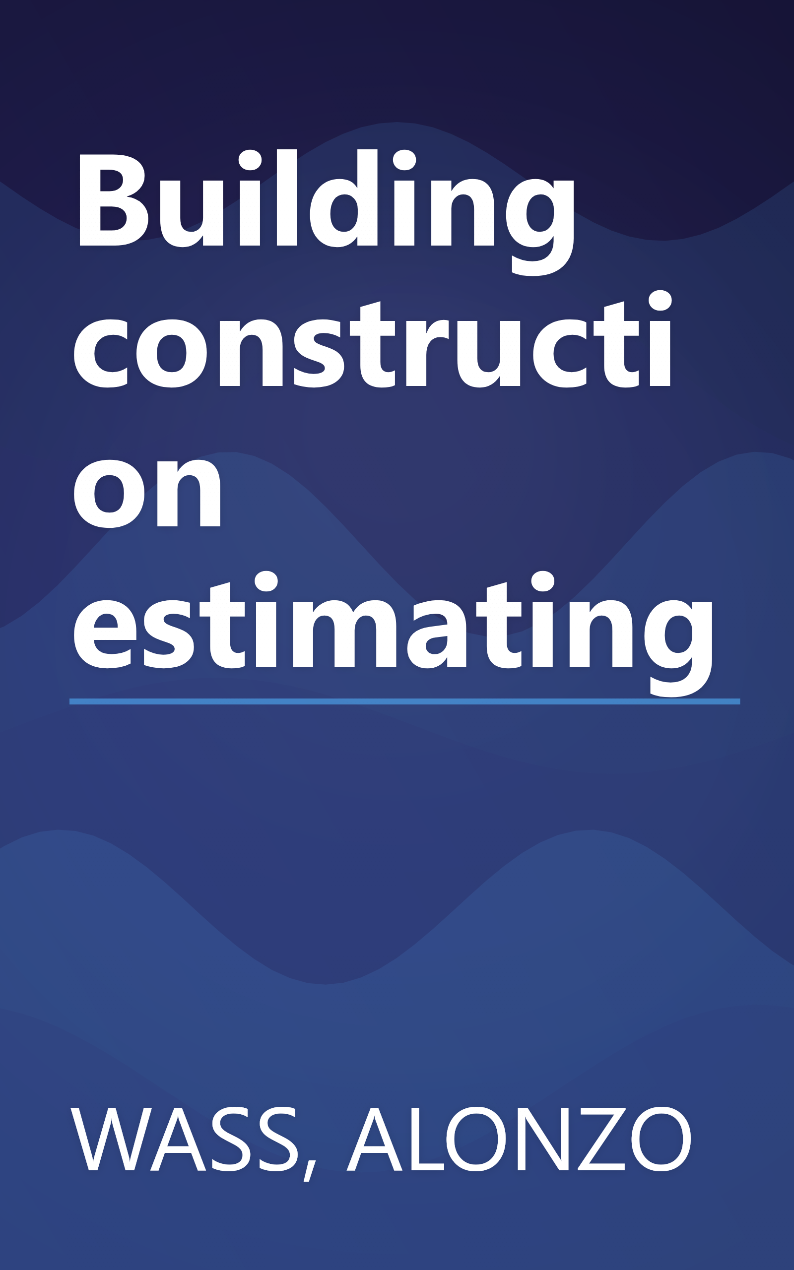 Building construction estimating book cover