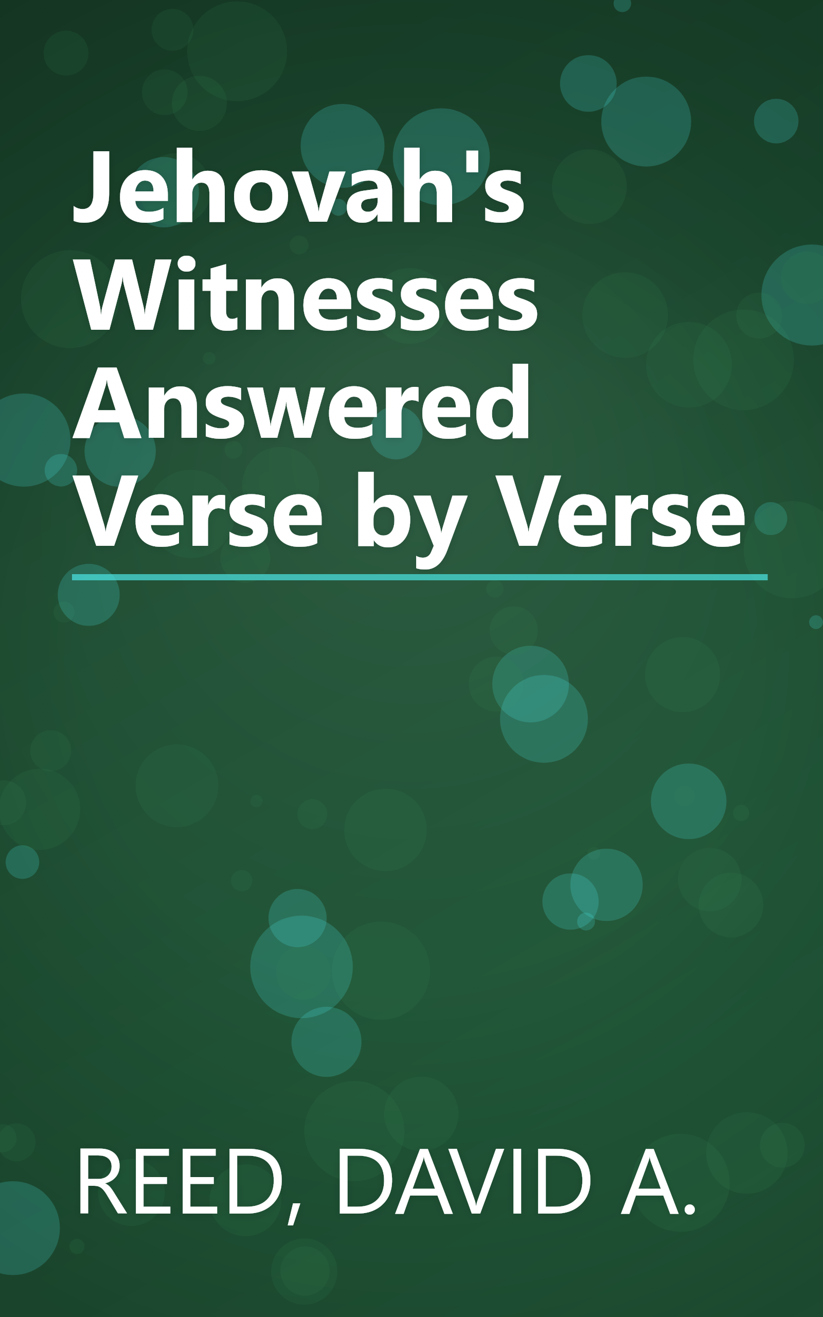Jehovah's Witnesses Answered Verse by Verse book cover
