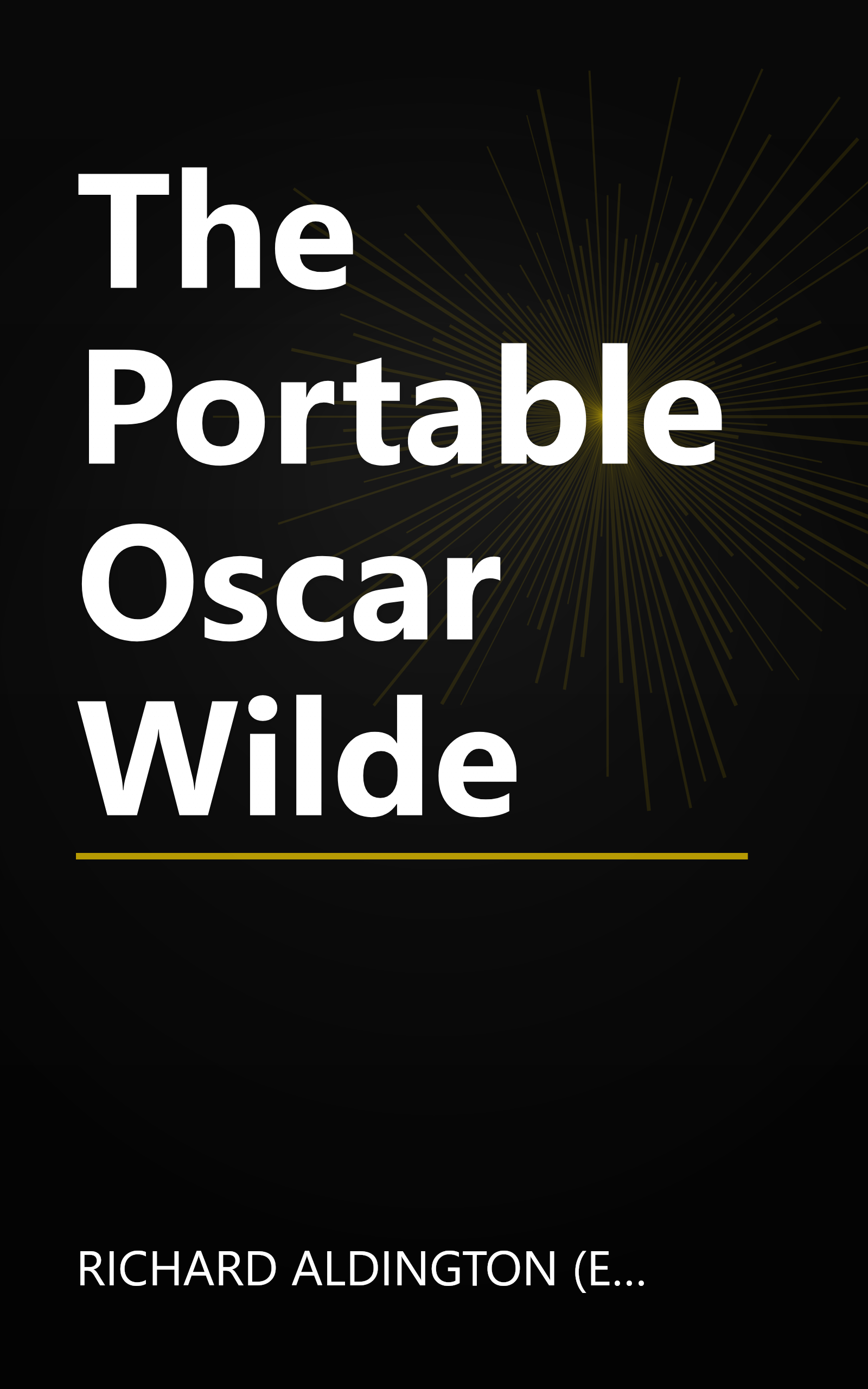 The Portable Oscar Wilde book cover