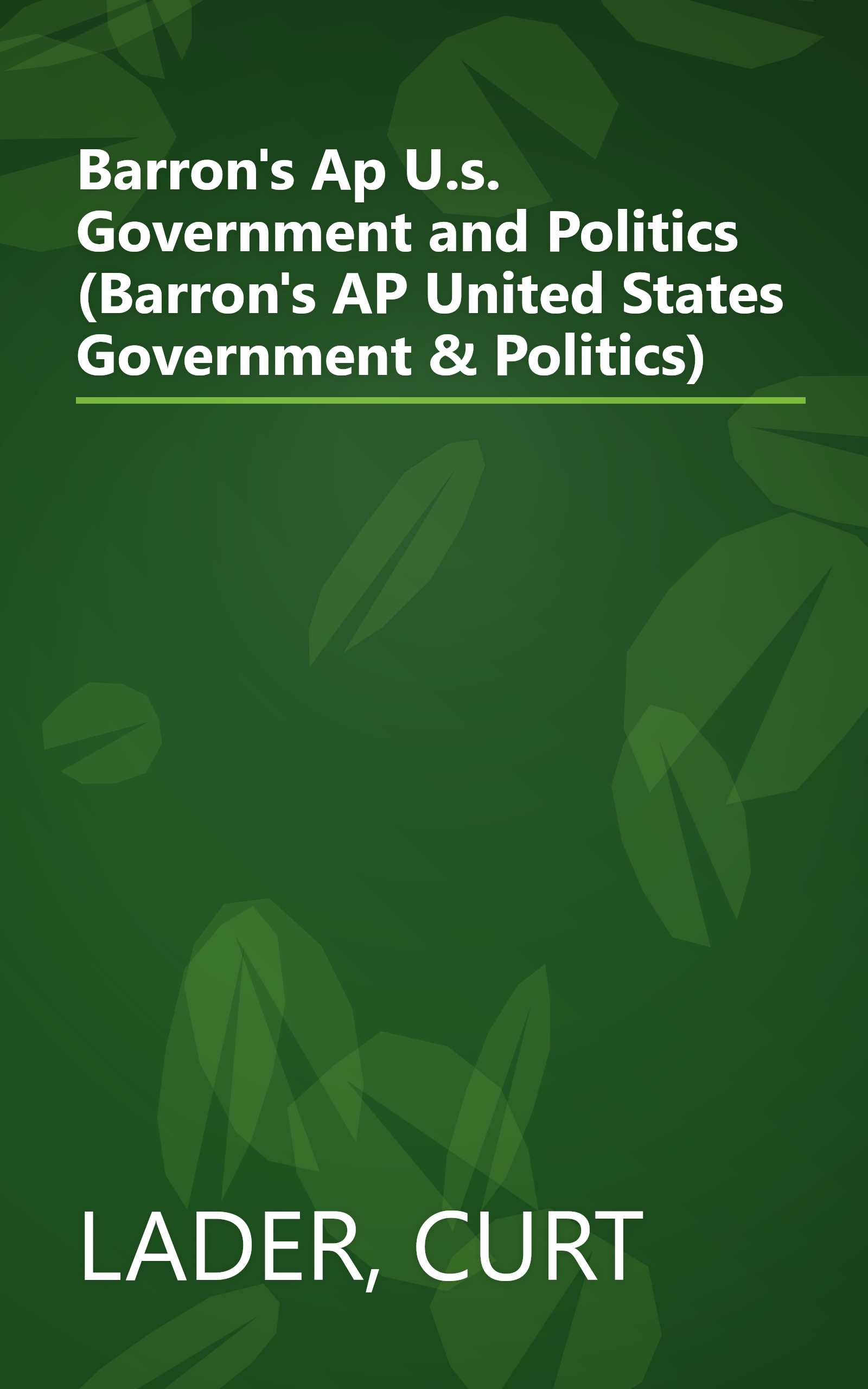 Barron's Ap U.s. Government and Politics (Barron's AP United States Government & Politics) book cover