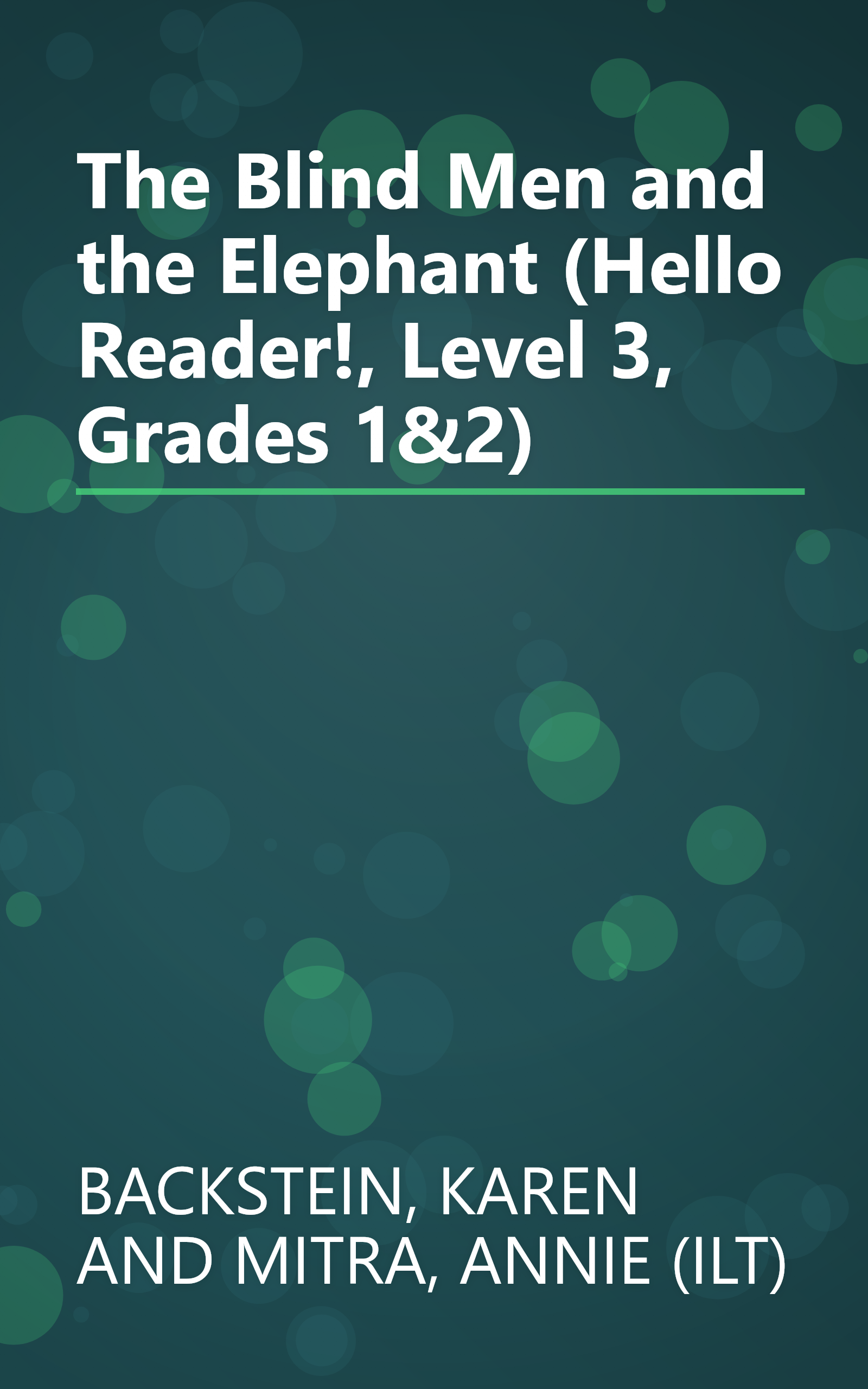 The Blind Men and the Elephant (Hello Reader!, Level 3, Grades 1&2) book cover