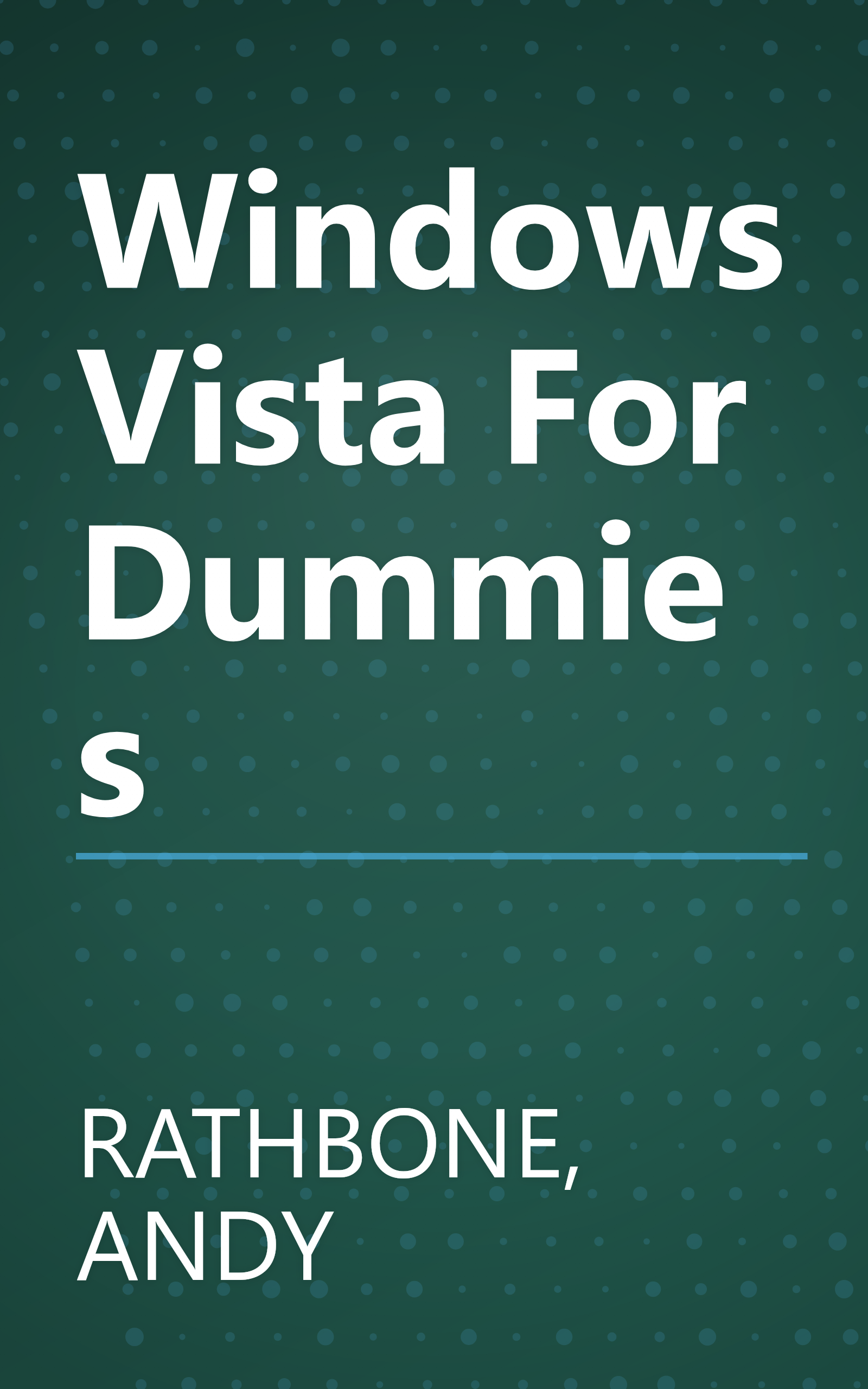 Windows Vista For Dummies book cover