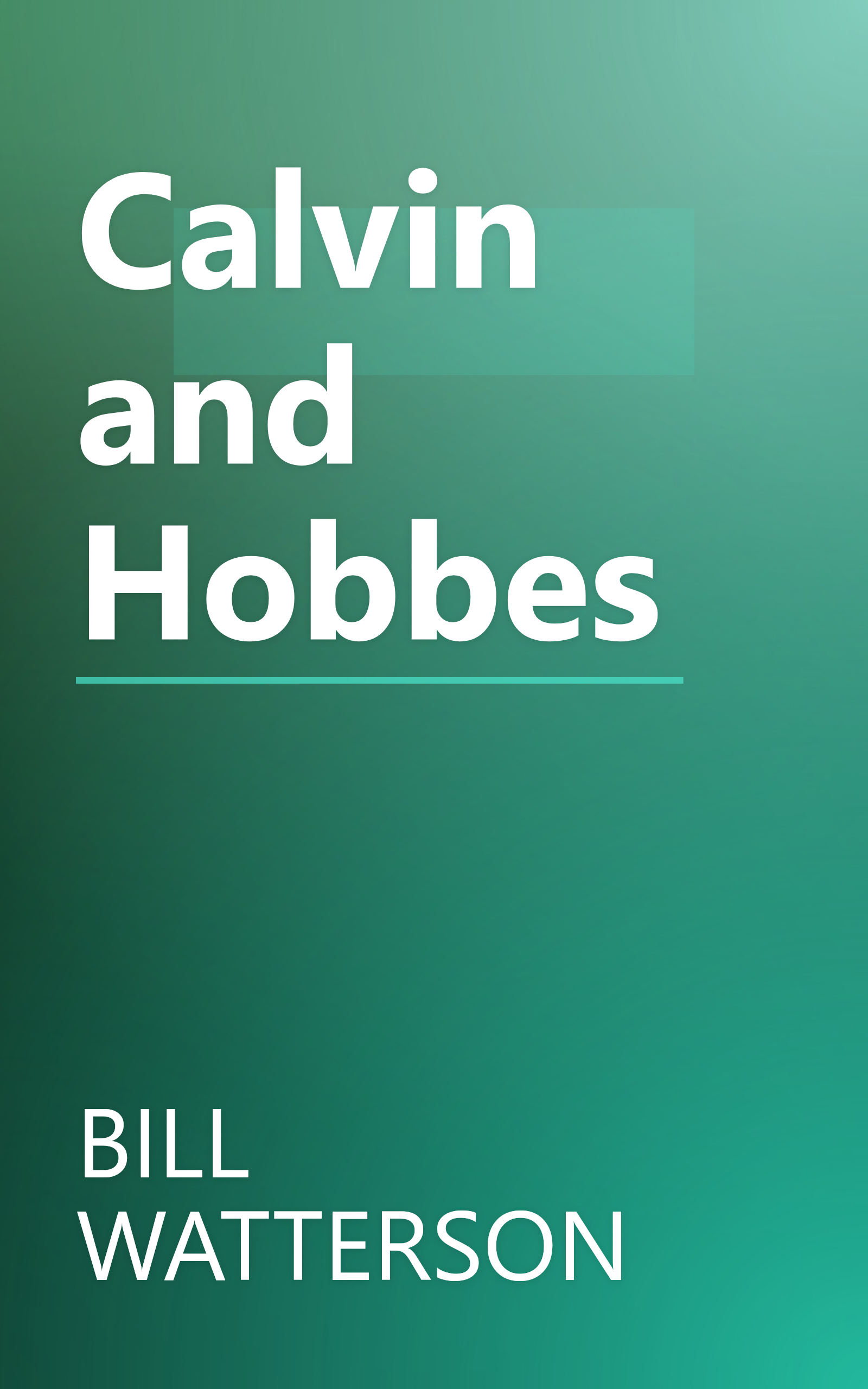 Calvin and Hobbes book cover