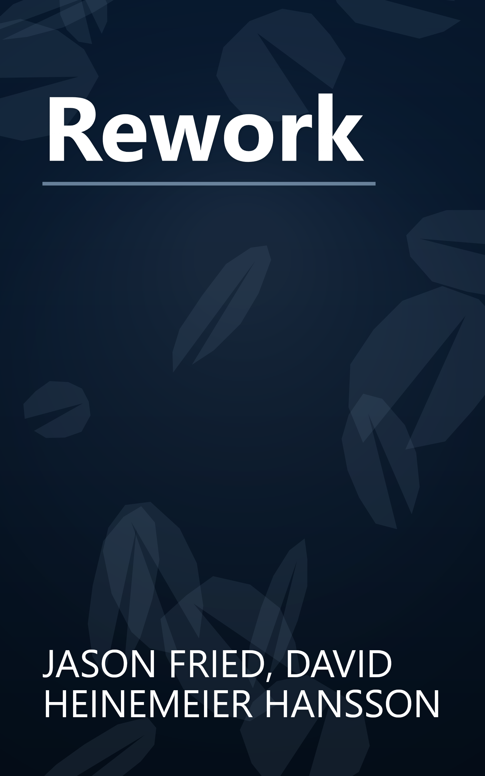 Rework book cover