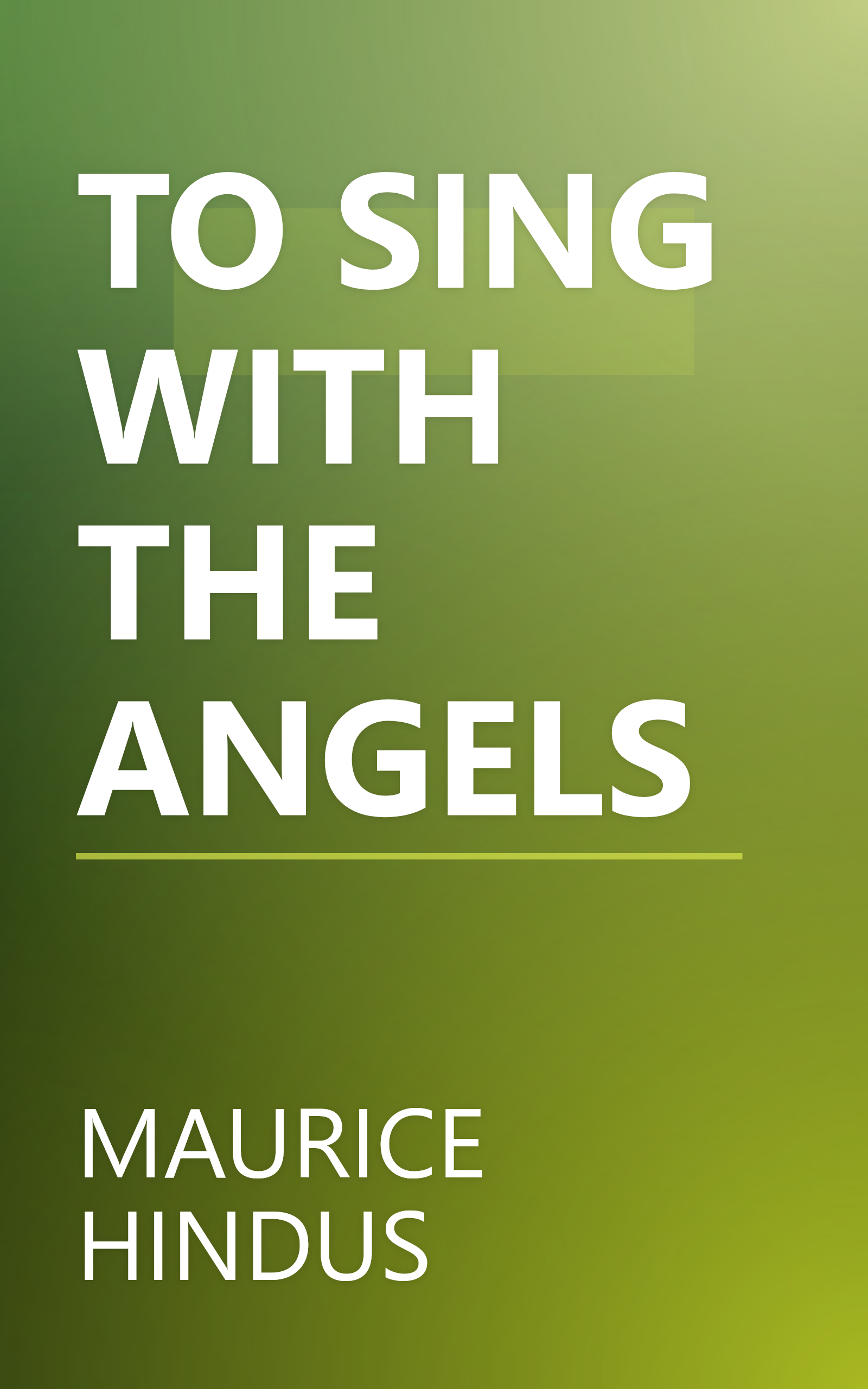 TO SING WITH THE ANGELS book cover