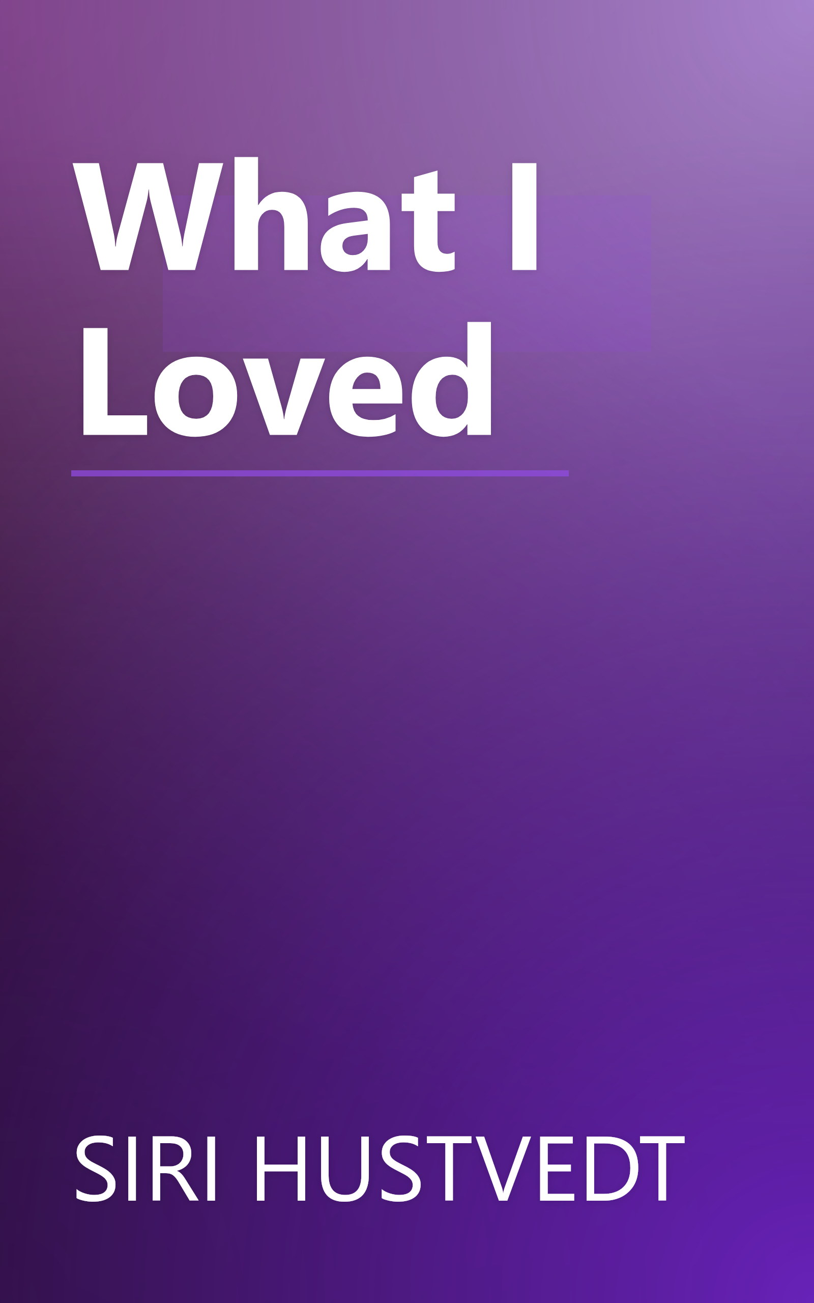 What I Loved book cover