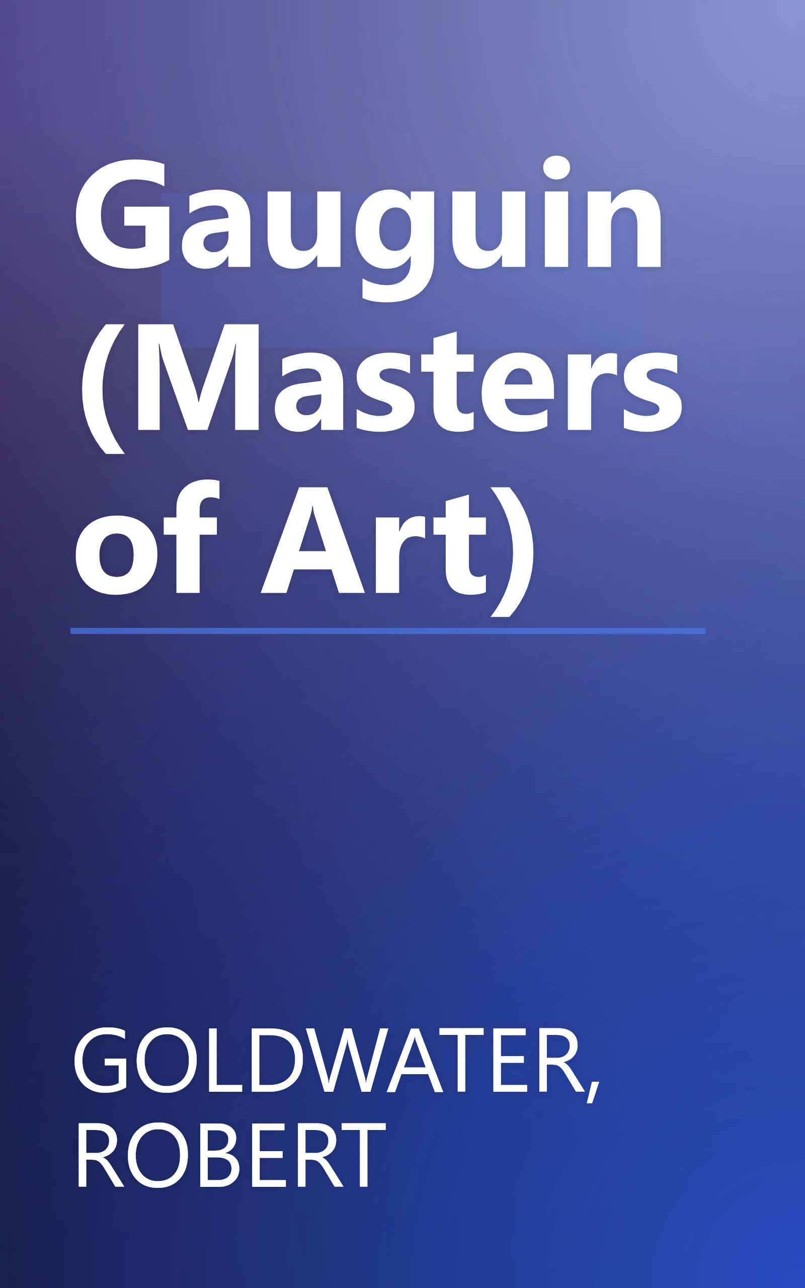 Gauguin (Masters of Art) book cover