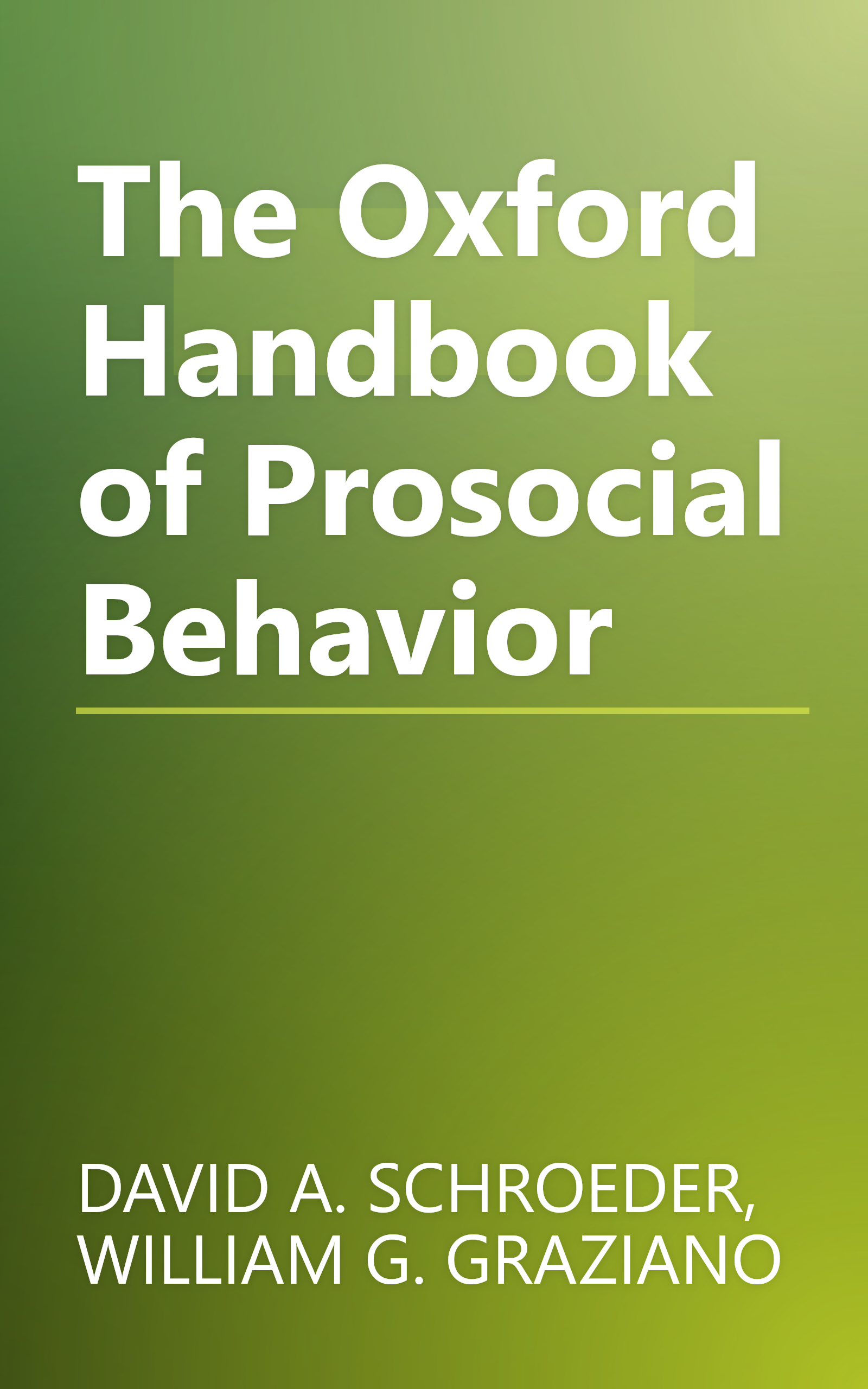 The Oxford Handbook of Prosocial Behavior book cover