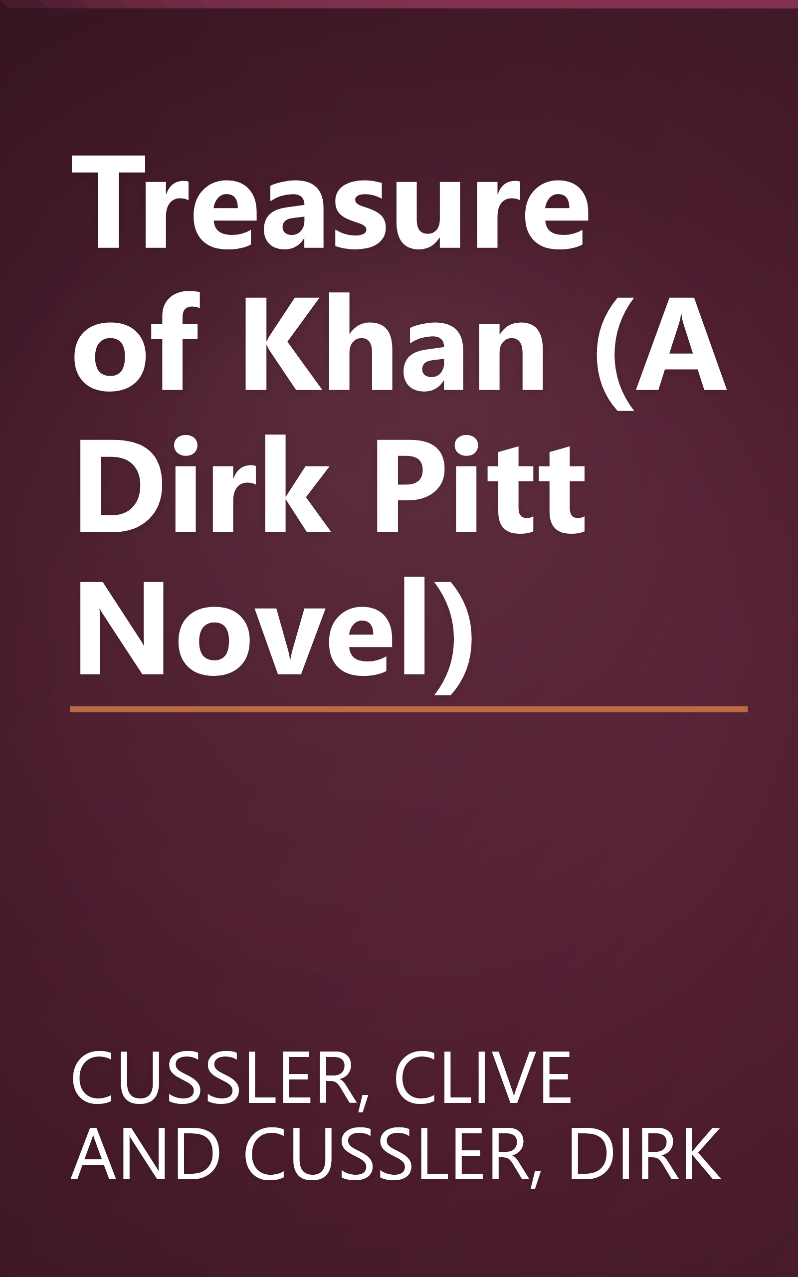 Treasure of Khan (A Dirk Pitt Novel) book cover