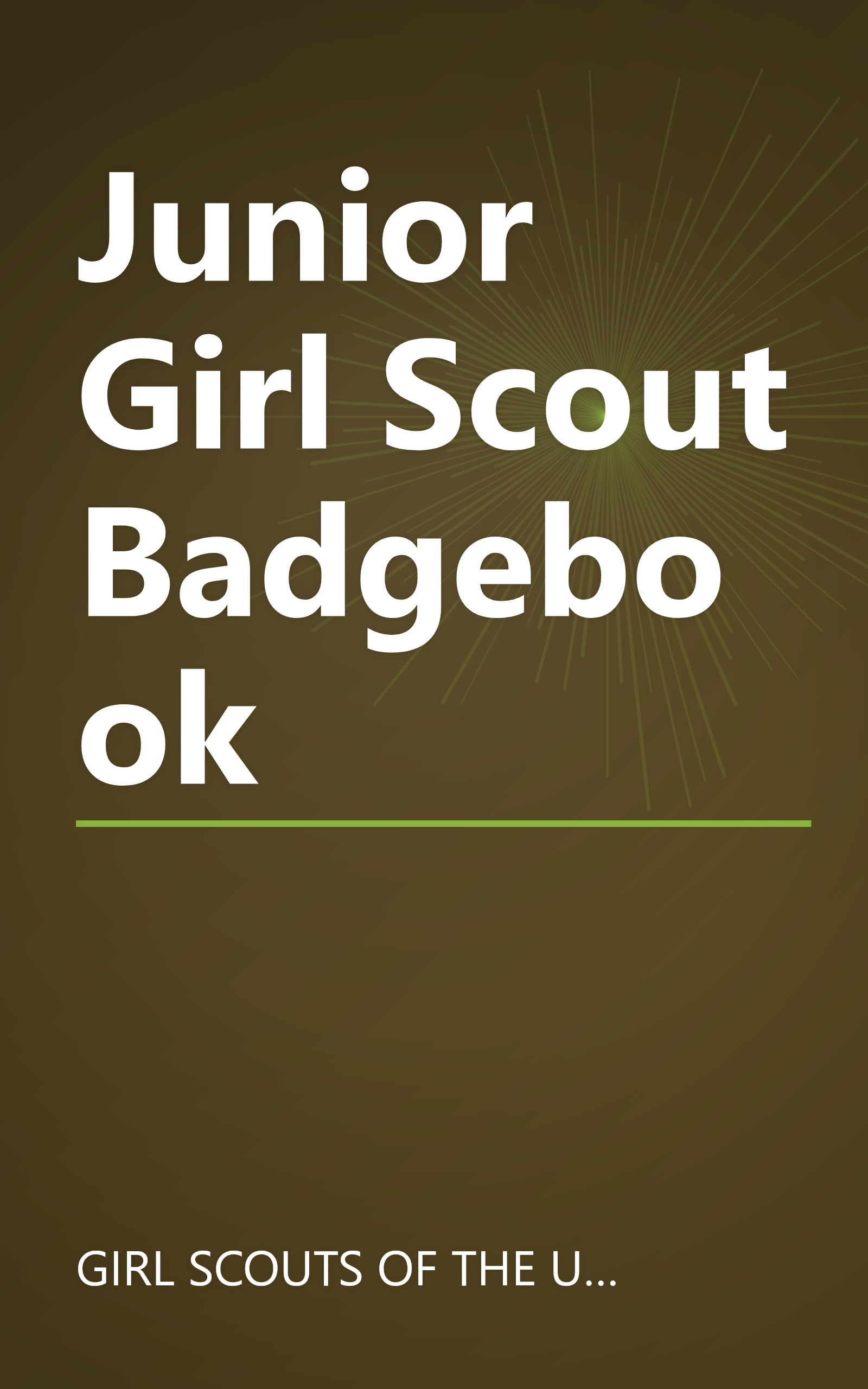 Junior Girl Scout Badgebook book cover