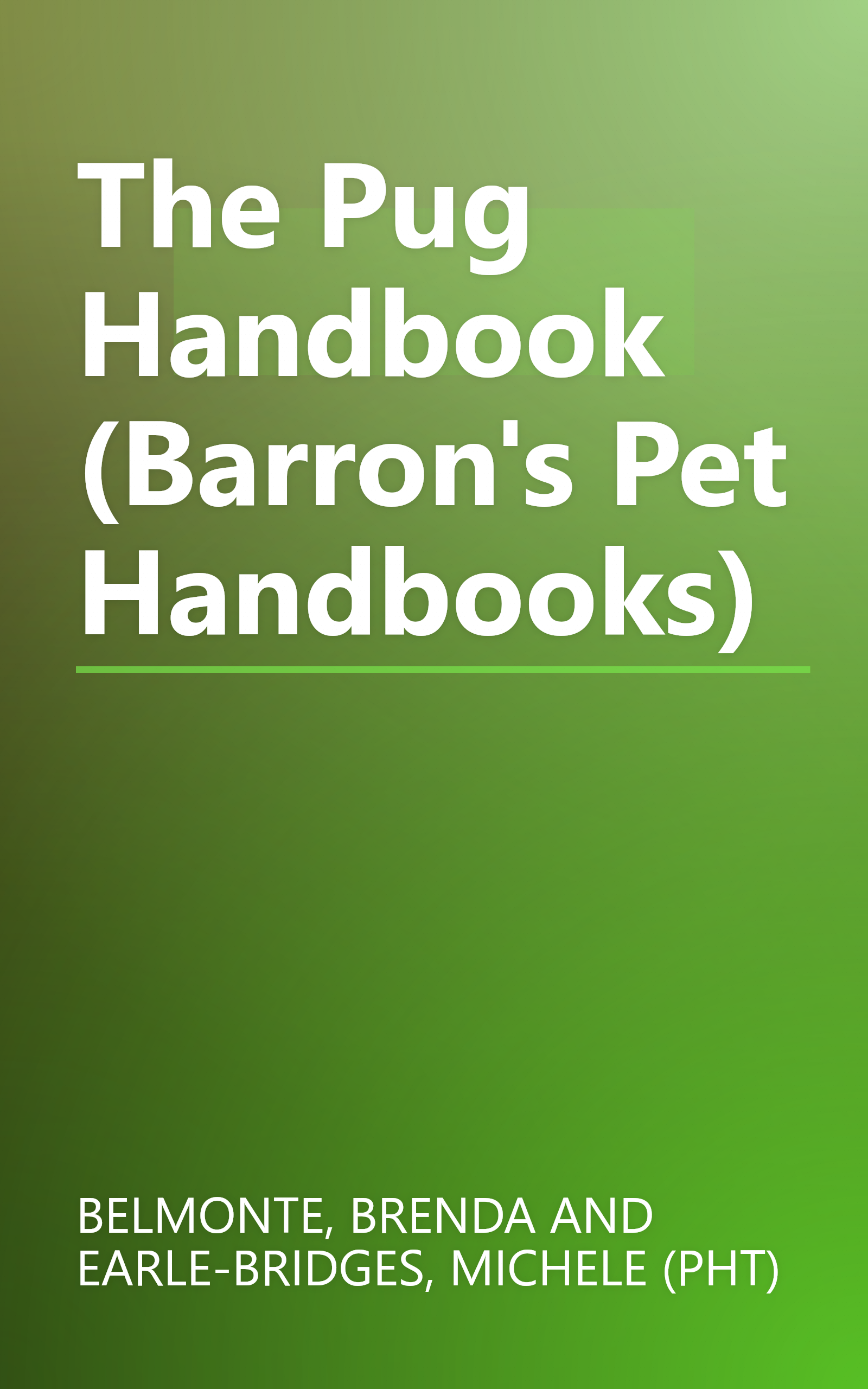 The Pug Handbook (Barron's Pet Handbooks) book cover