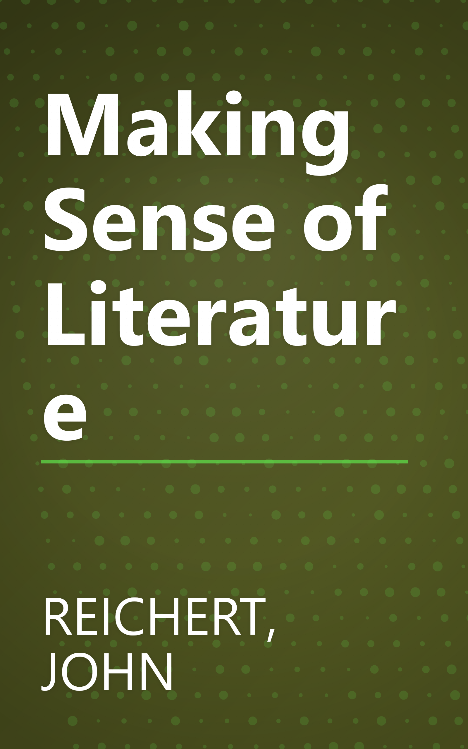 Making Sense of Literature book cover