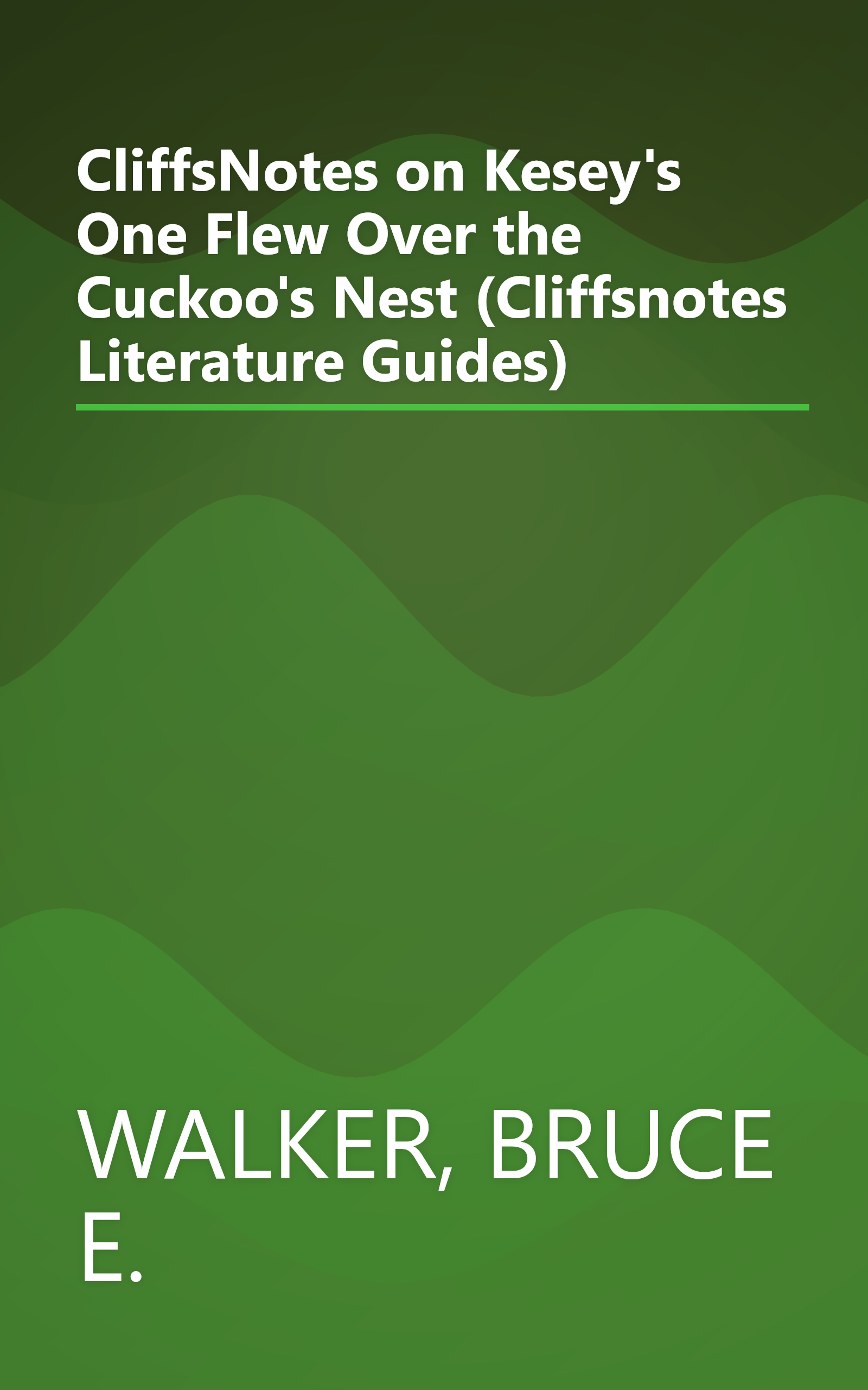 CliffsNotes on Kesey's One Flew Over the Cuckoo's Nest (Cliffsnotes Literature Guides) book cover