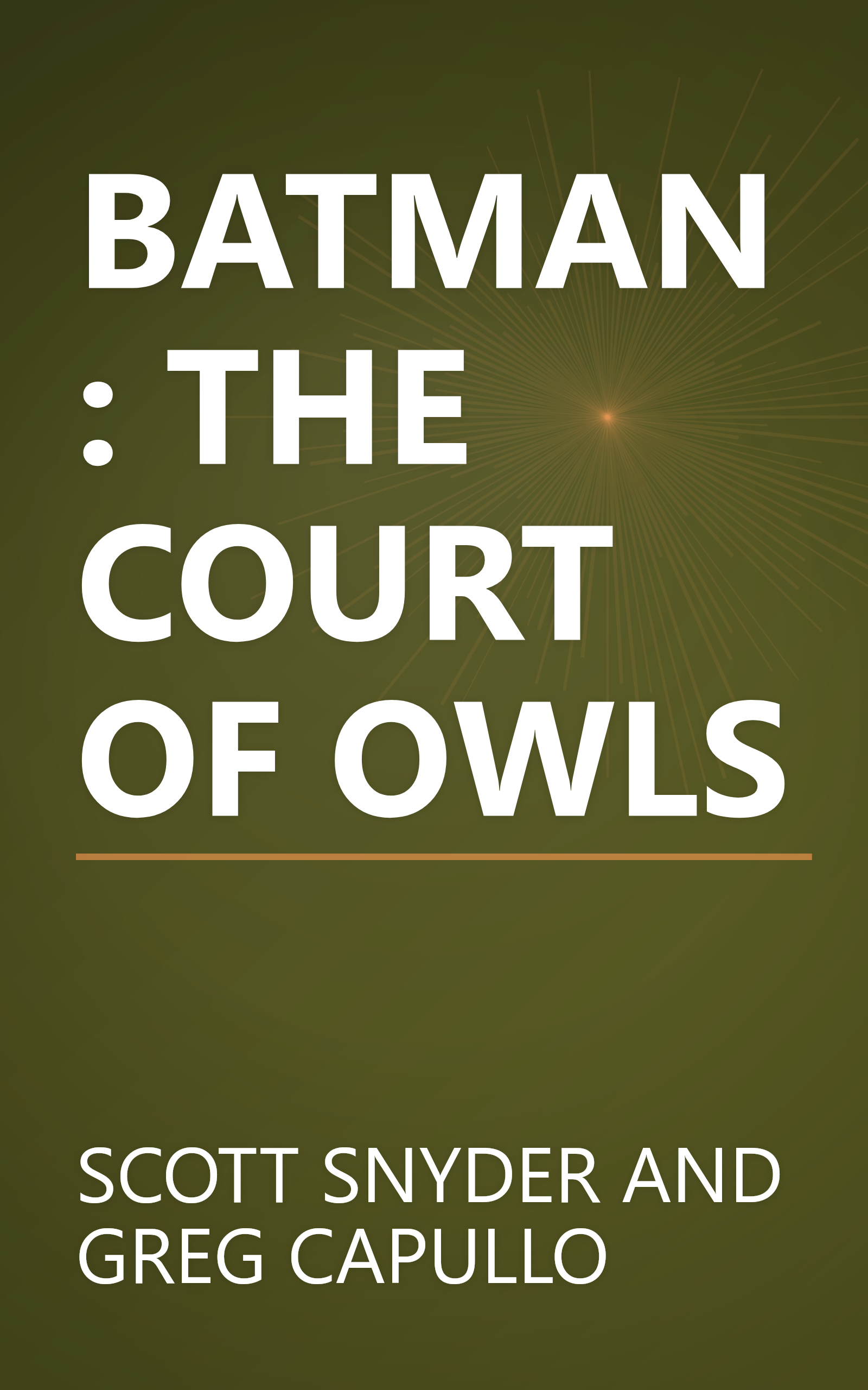 BATMAN: THE COURT OF OWLS book cover