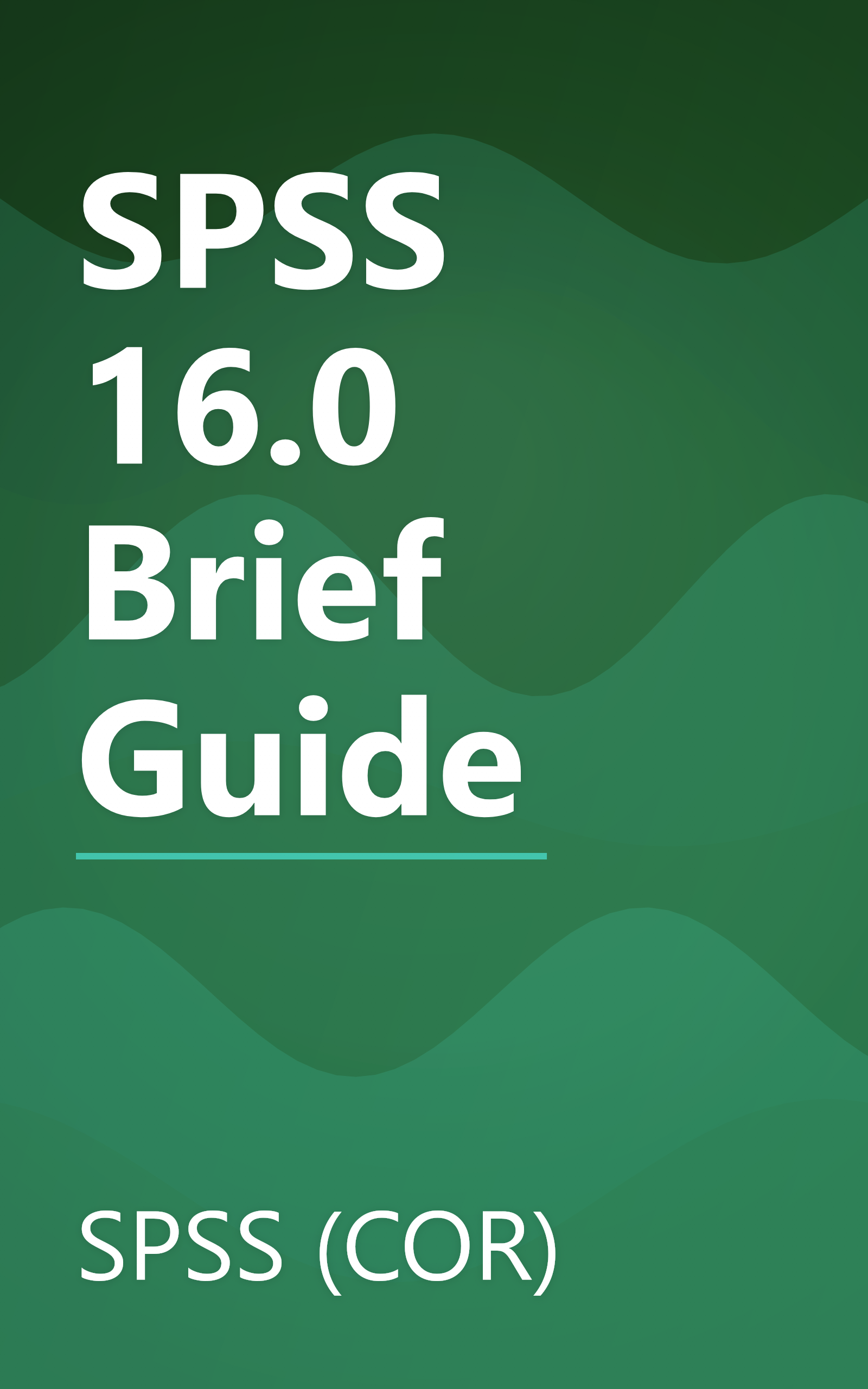 SPSS 16.0 Brief Guide book cover