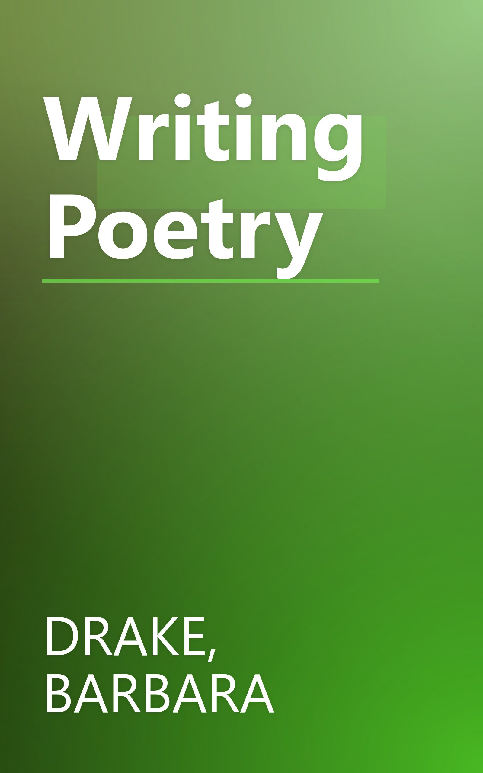 Writing Poetry book cover