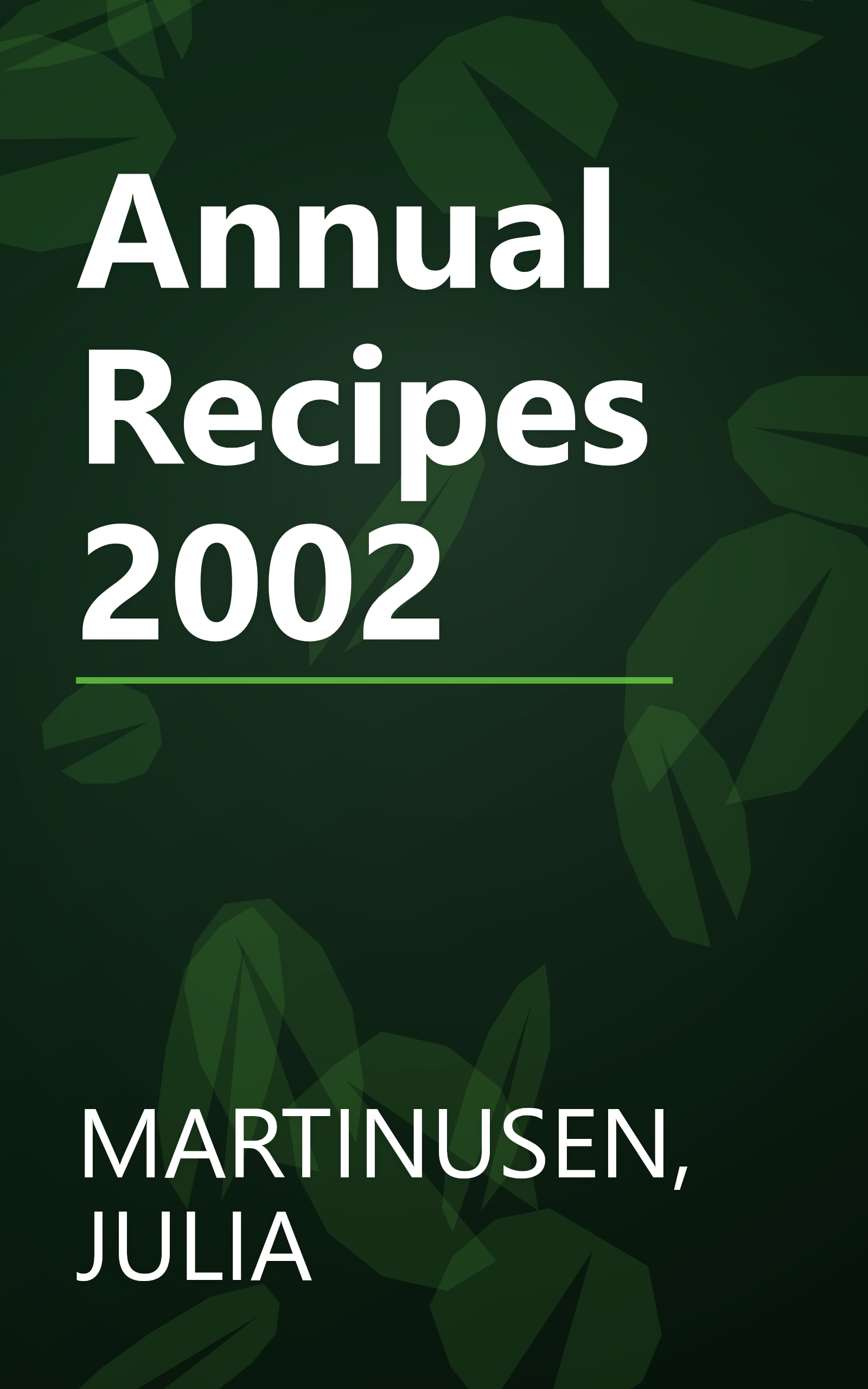 Annual Recipes 2002 book cover