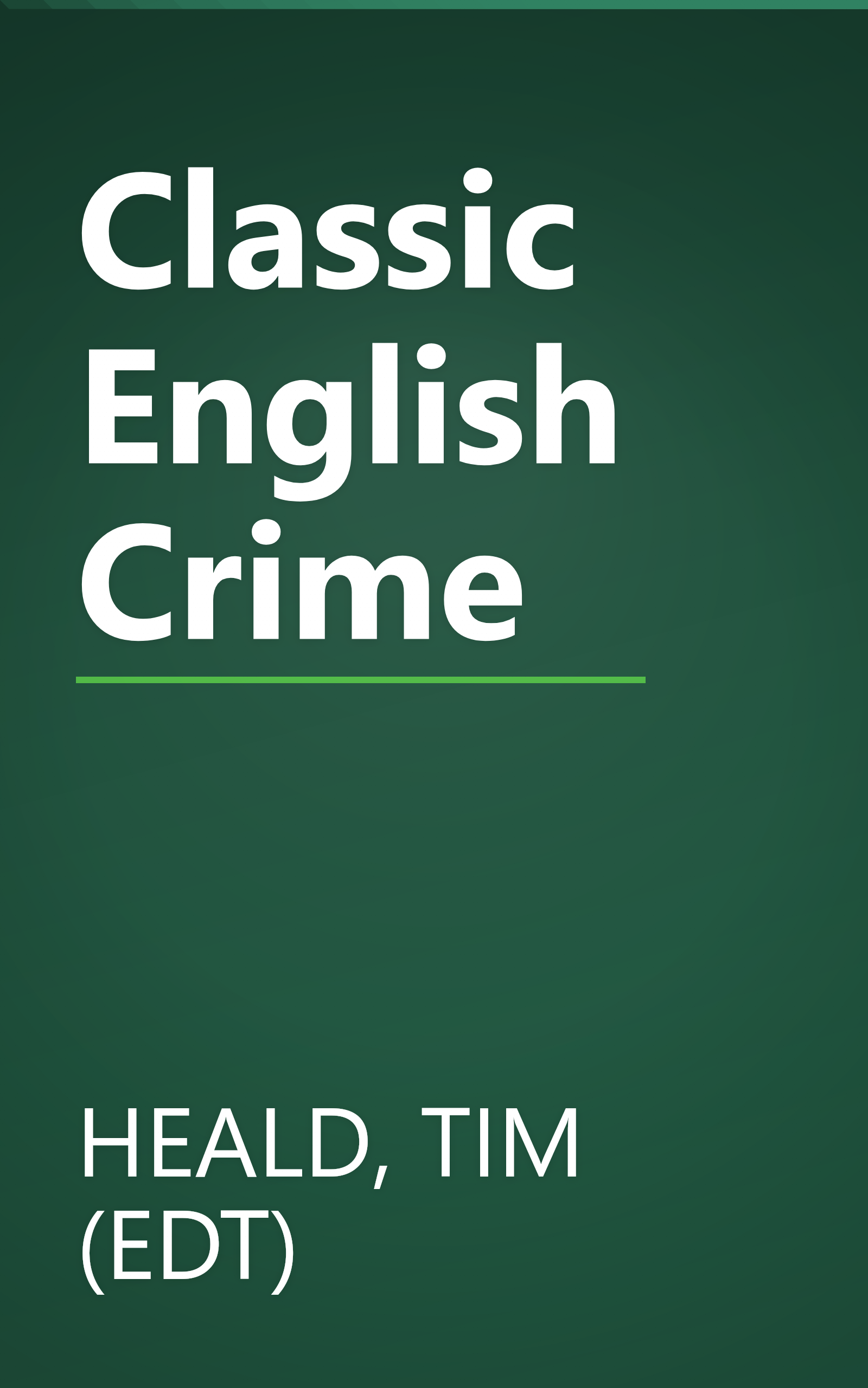 Classic English Crime book cover