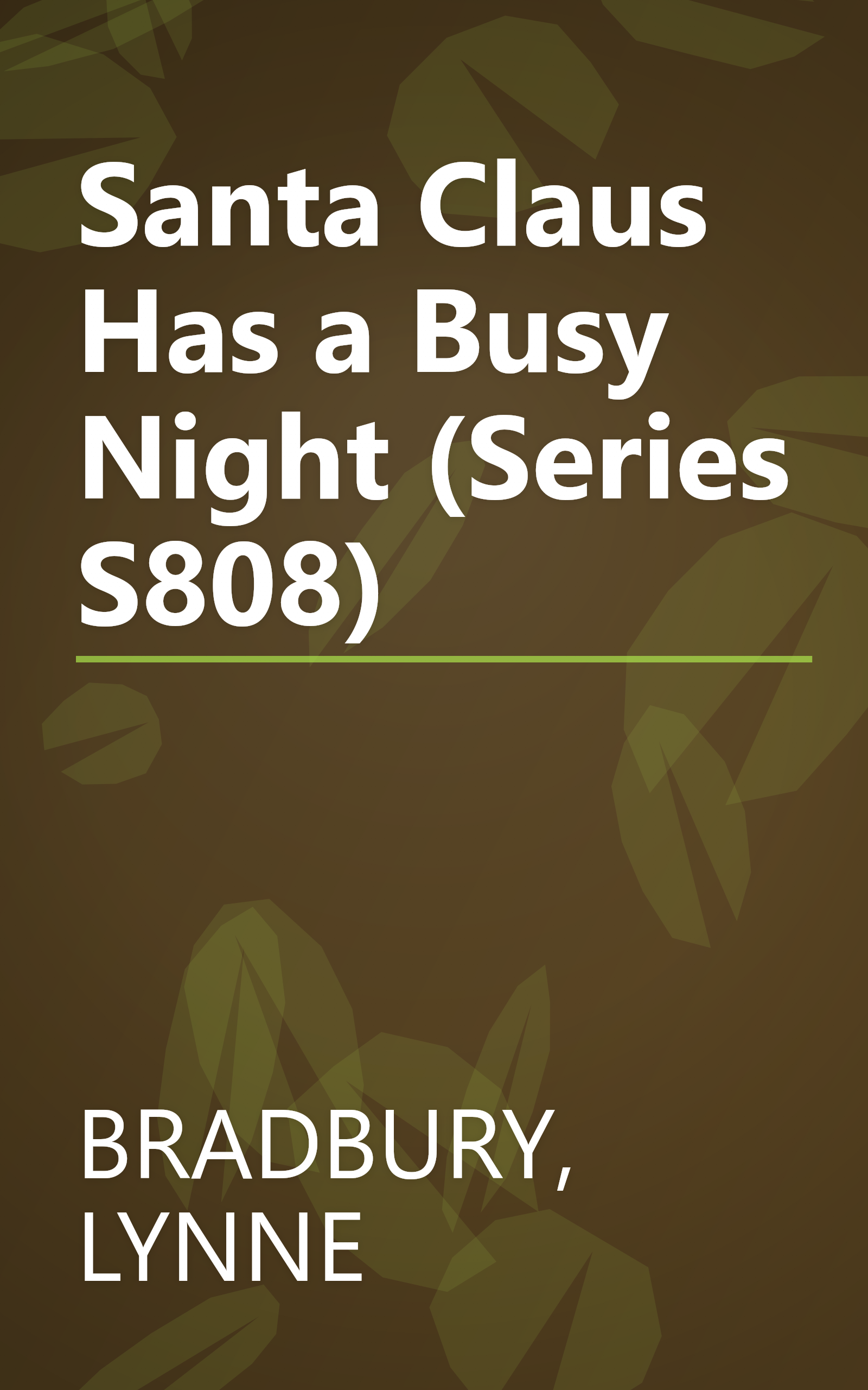 Santa Claus Has a Busy Night (Series S808) book cover