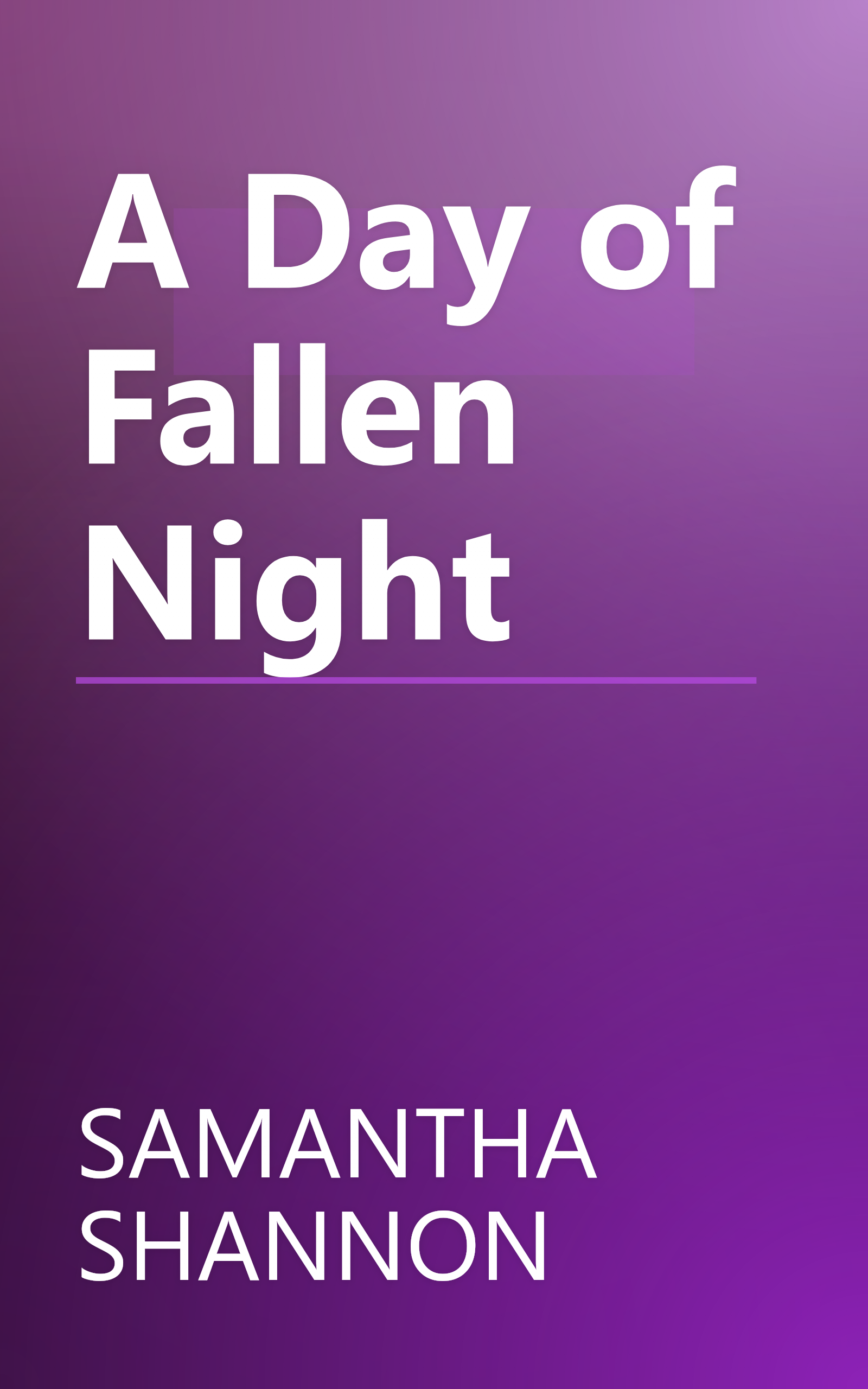 A Day of Fallen Night book cover