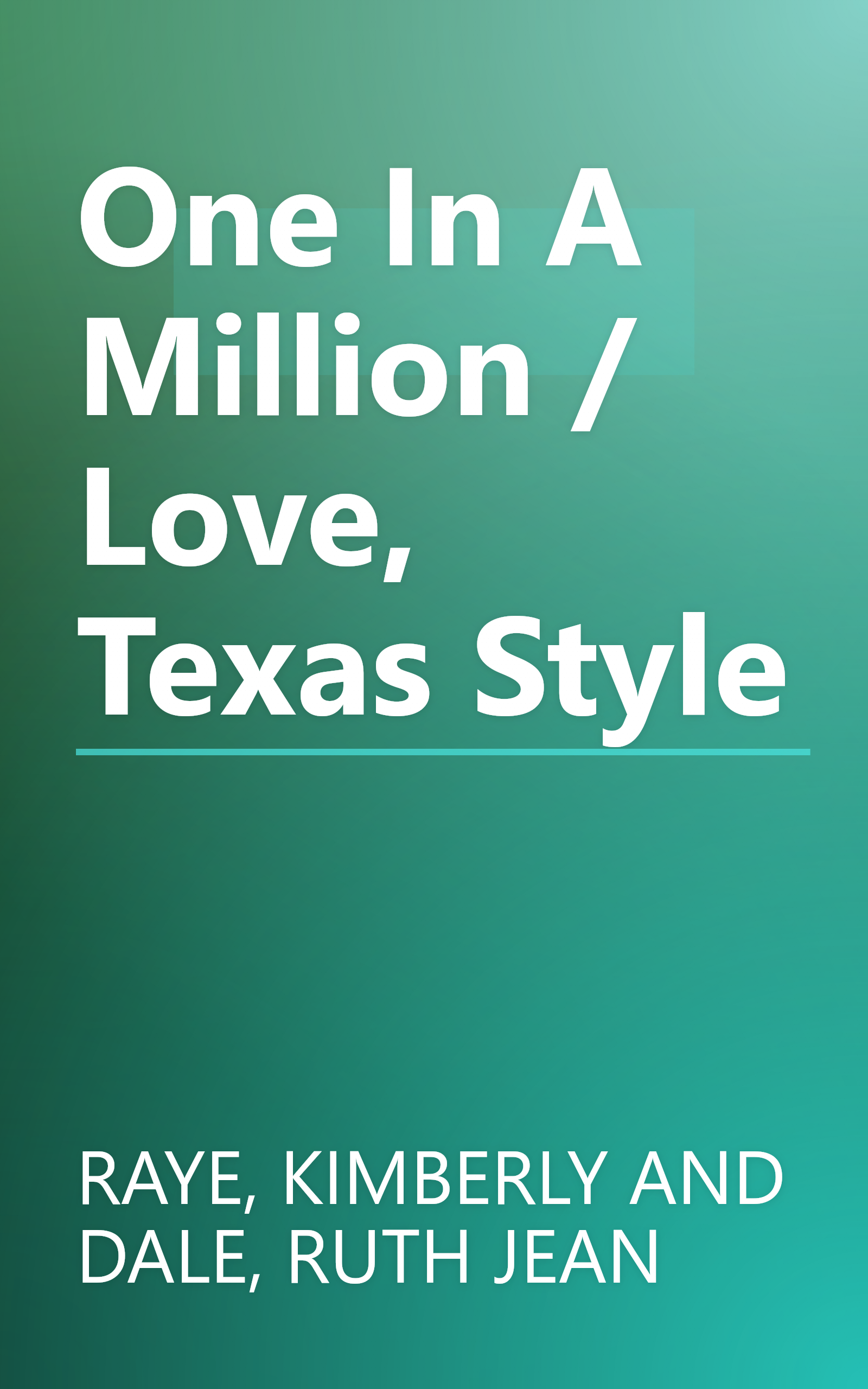 One In A Million / Love, Texas Style book cover