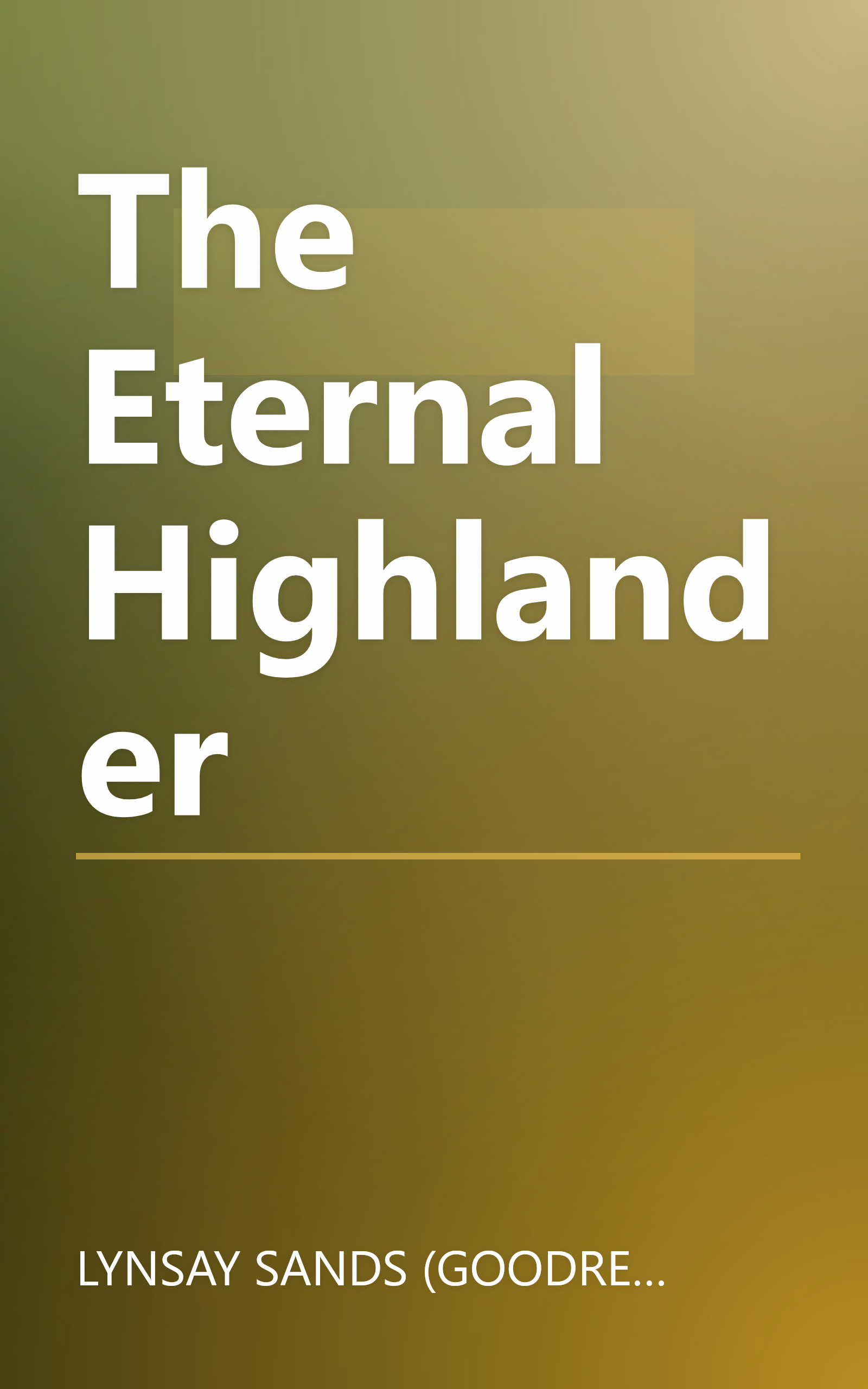 The Eternal Highlander book cover