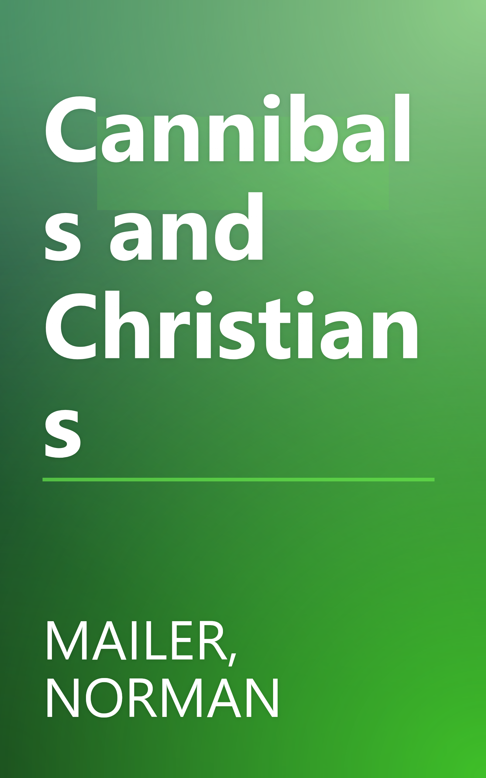 Cannibals and Christians book cover