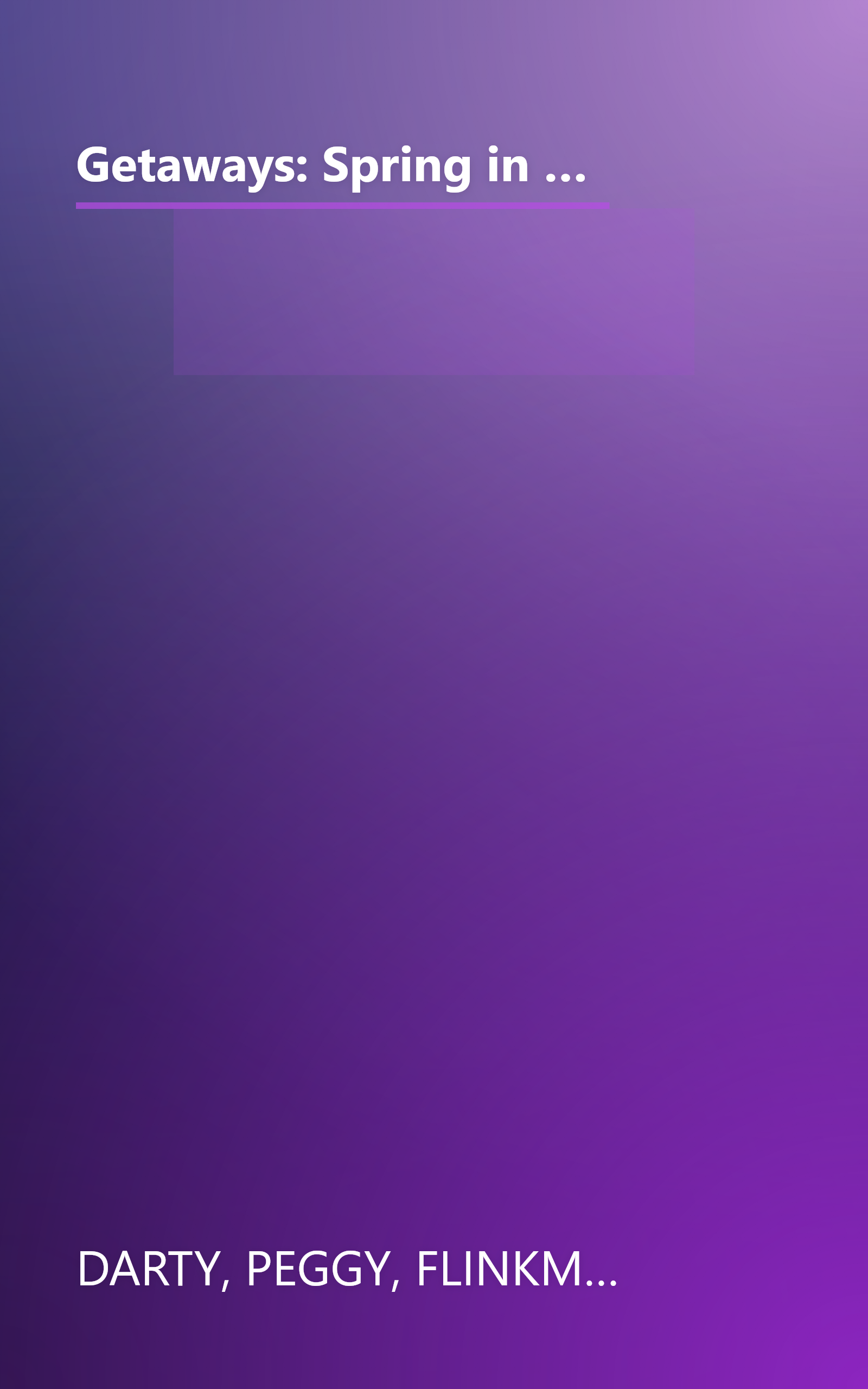 Getaways: Spring in Paris/Wall of Stone/River Runners/Sudden Showers (Inspirational Romance Collection) book cover