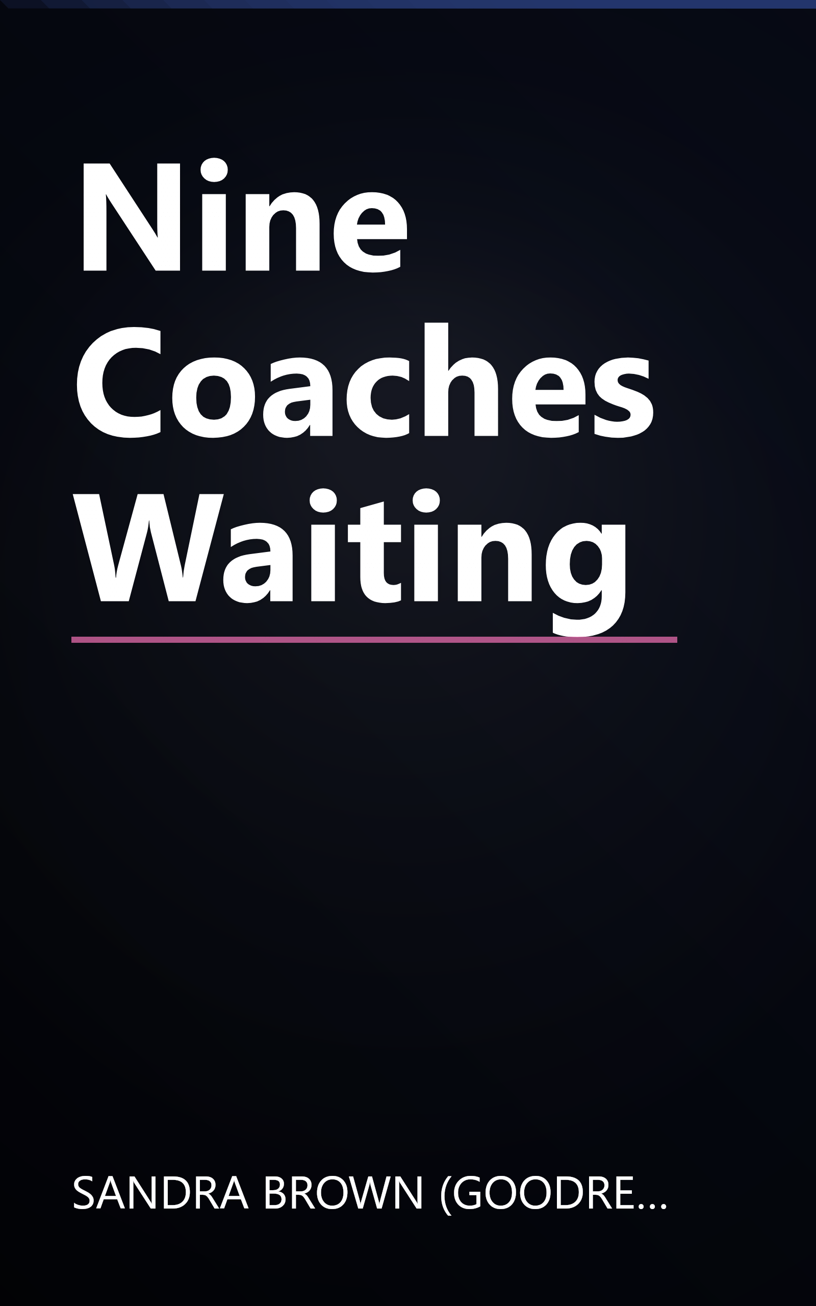 Nine Coaches Waiting book cover