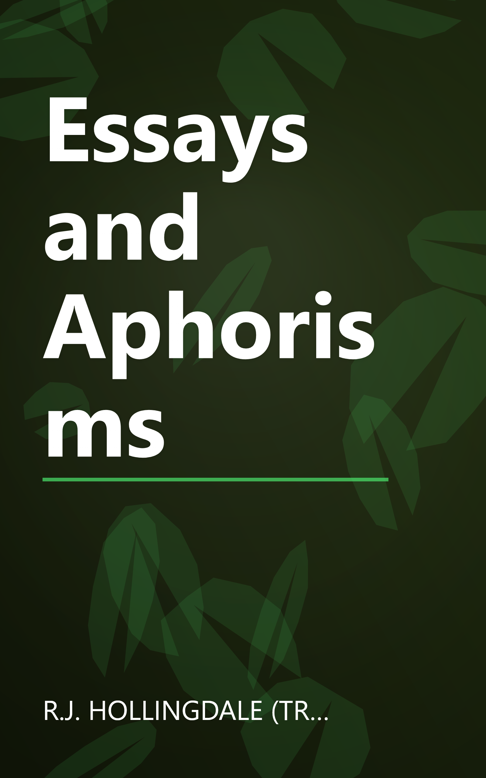 Essays and Aphorisms book cover