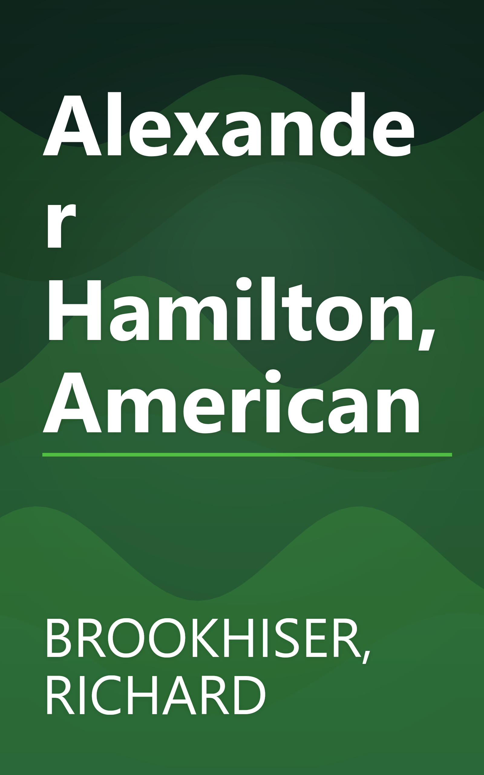 Alexander Hamilton, American book cover