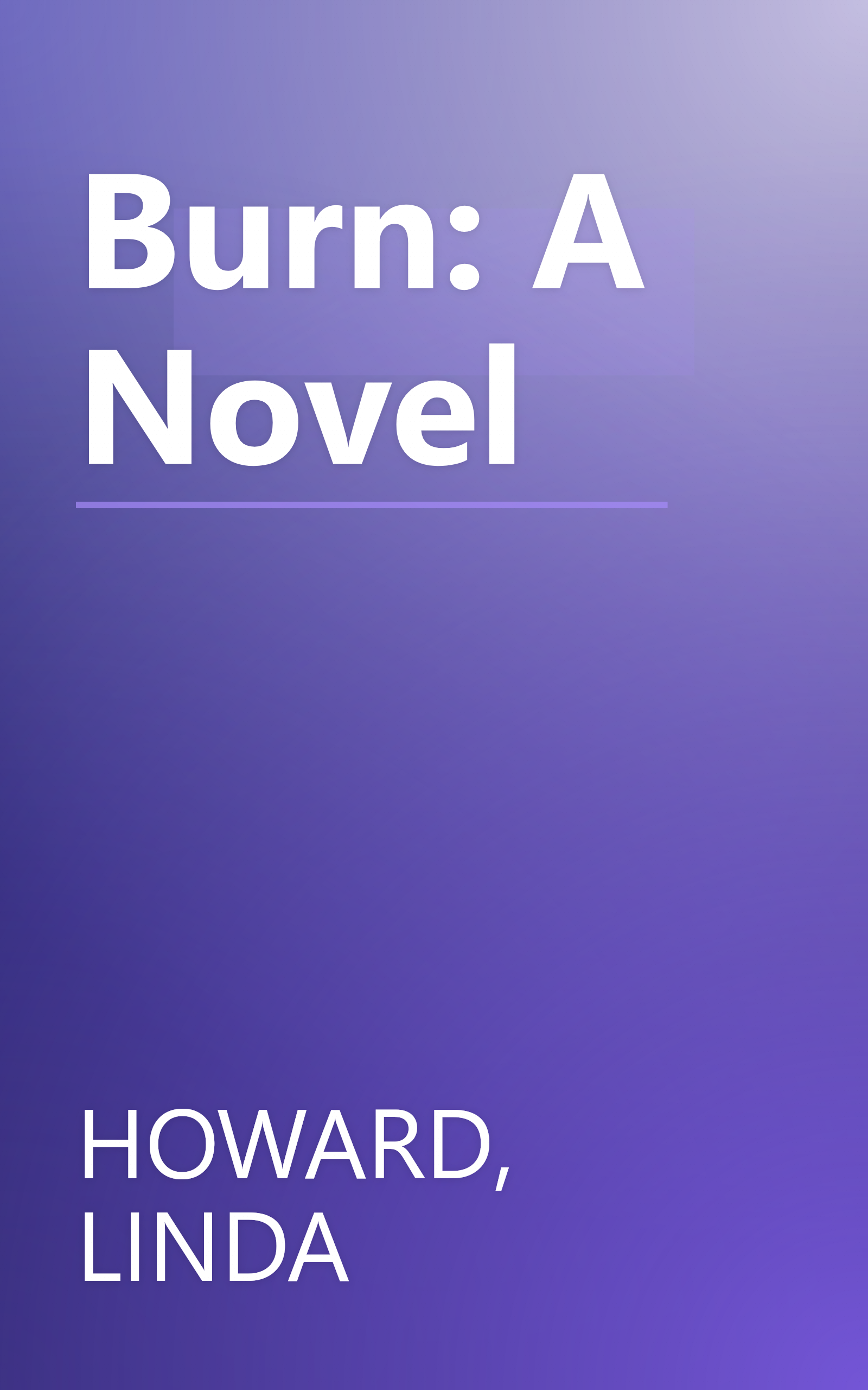 Burn: A Novel book cover