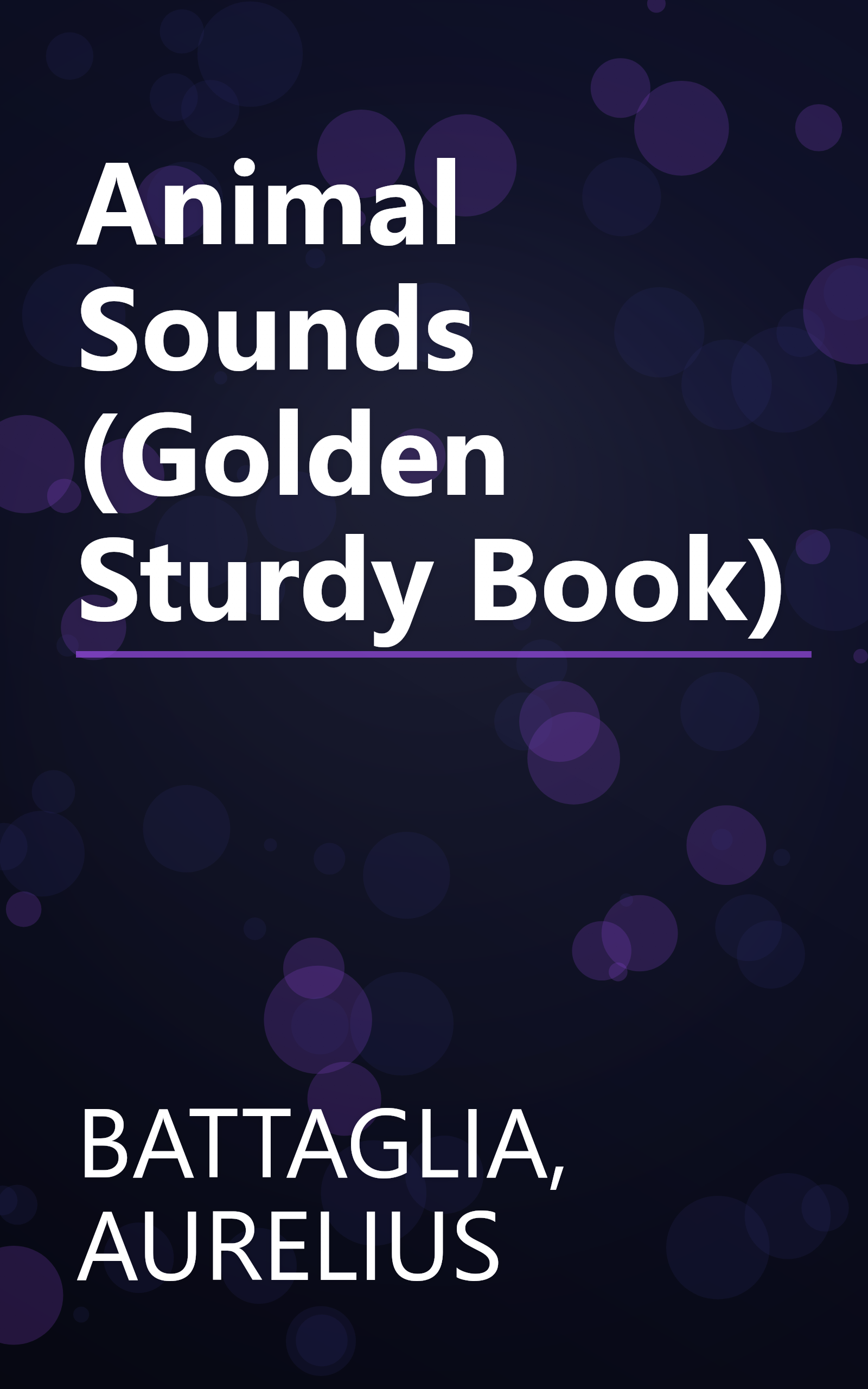 Animal Sounds (Golden Sturdy Book) book cover