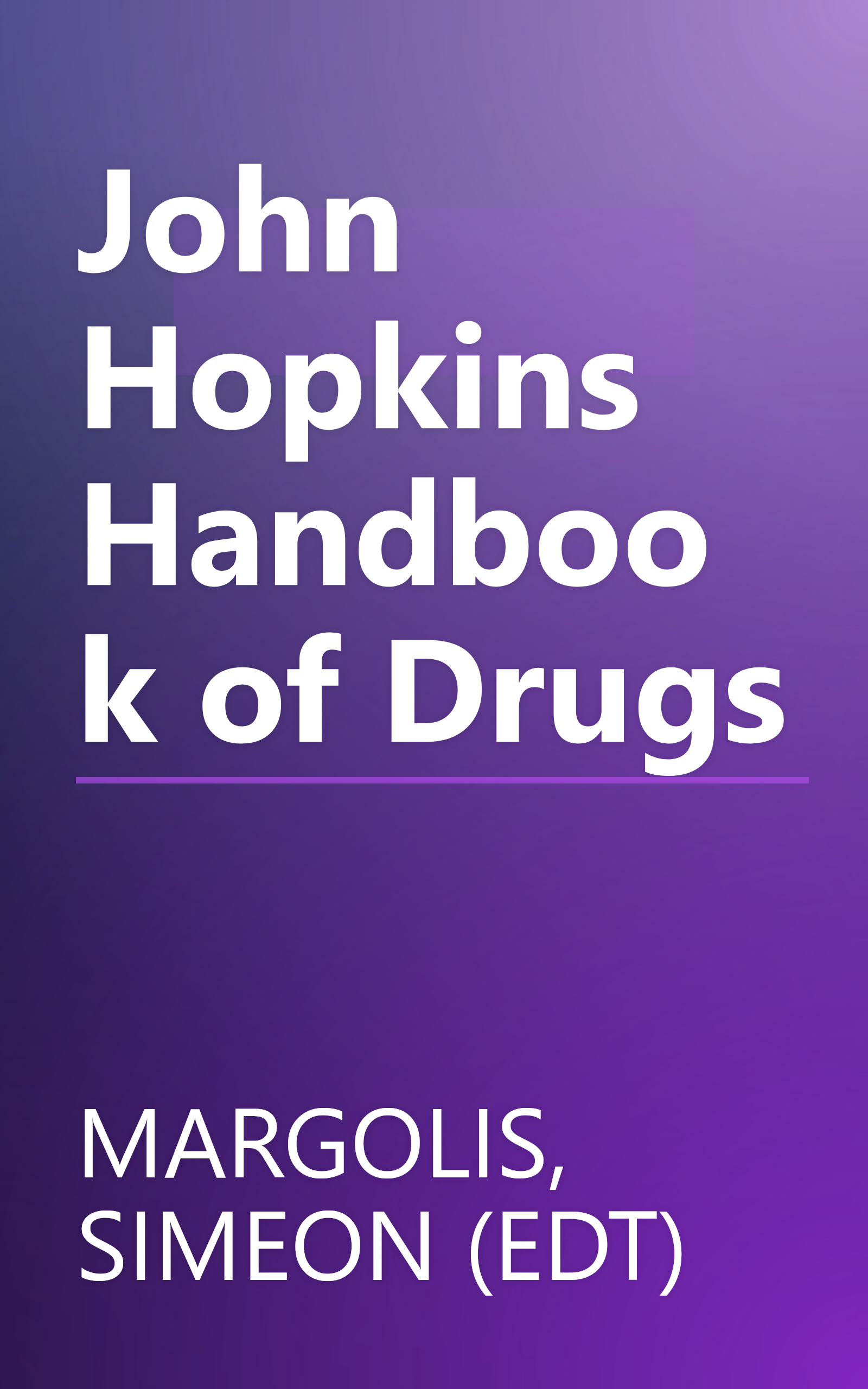 John Hopkins Handbook of Drugs book cover