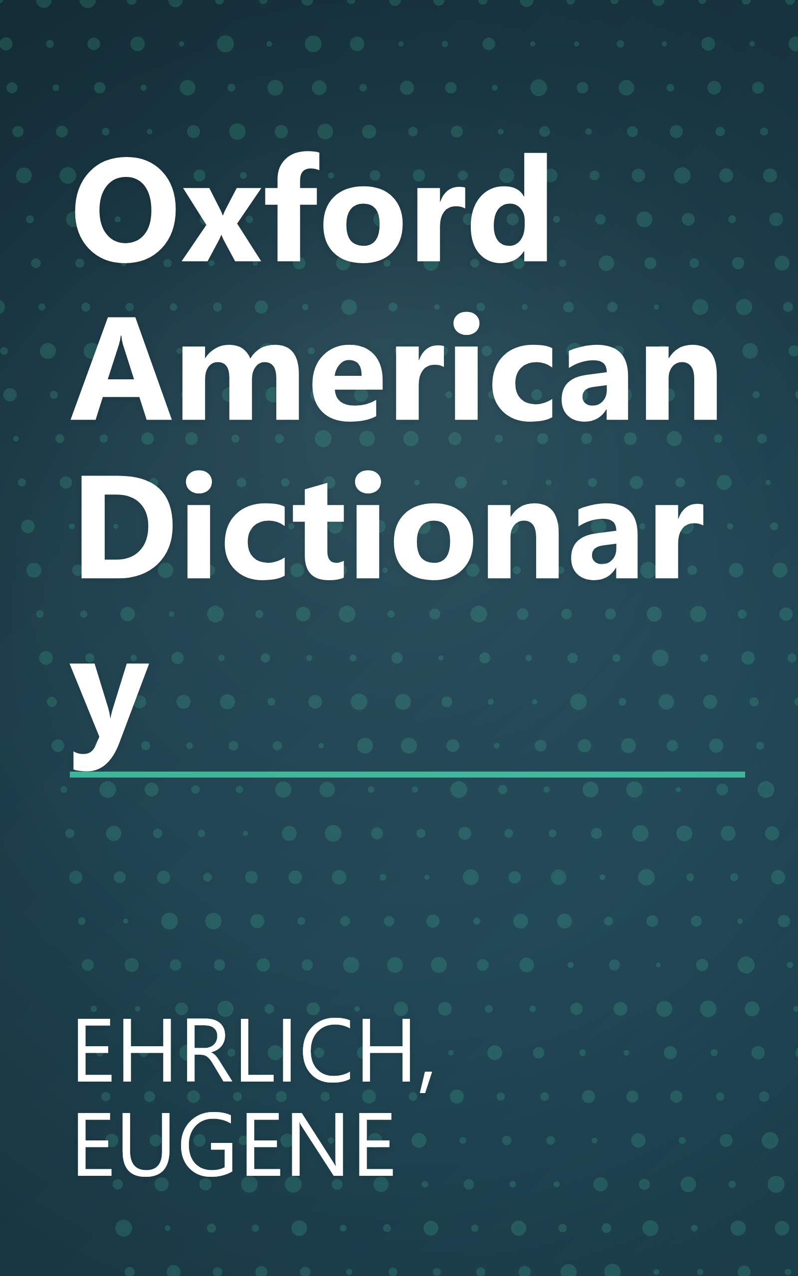 Oxford American Dictionary book cover