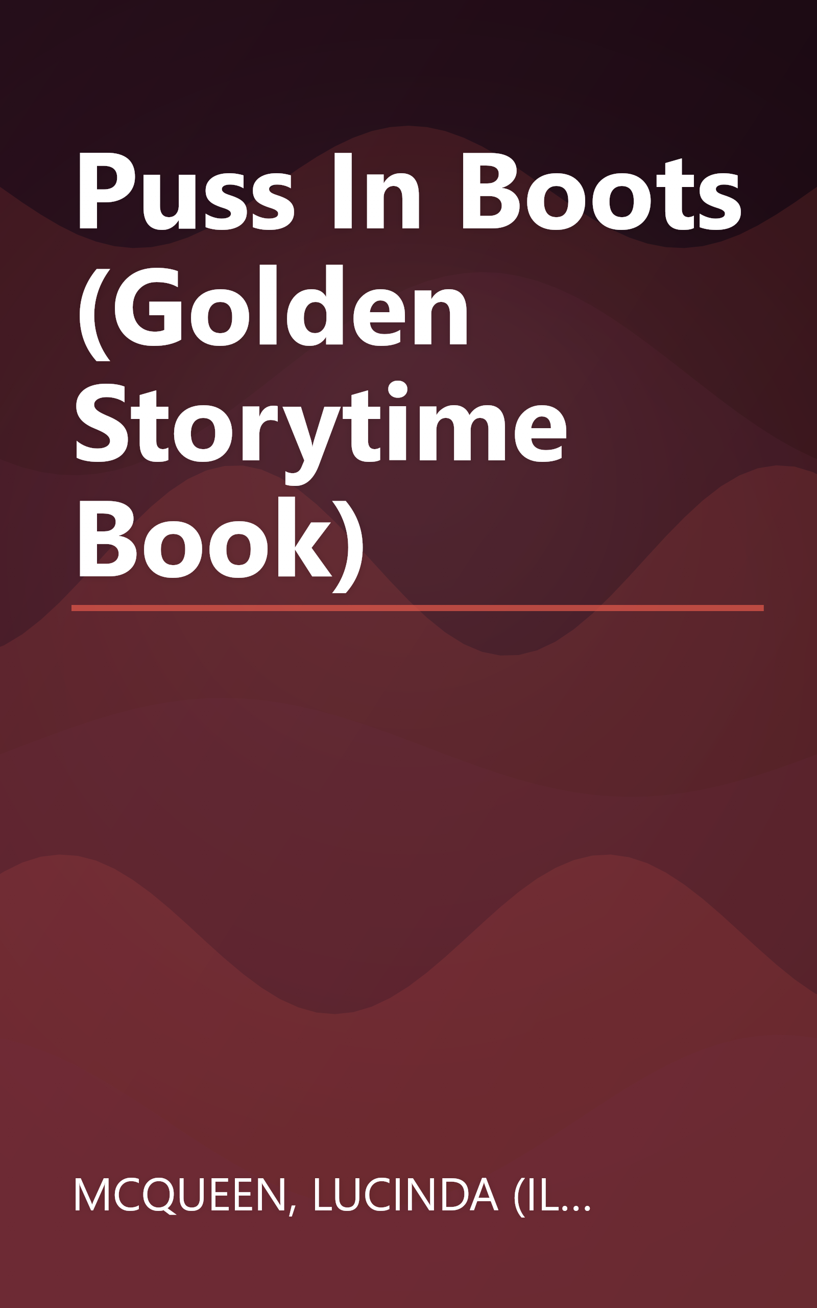 Puss In Boots (Golden Storytime Book) book cover