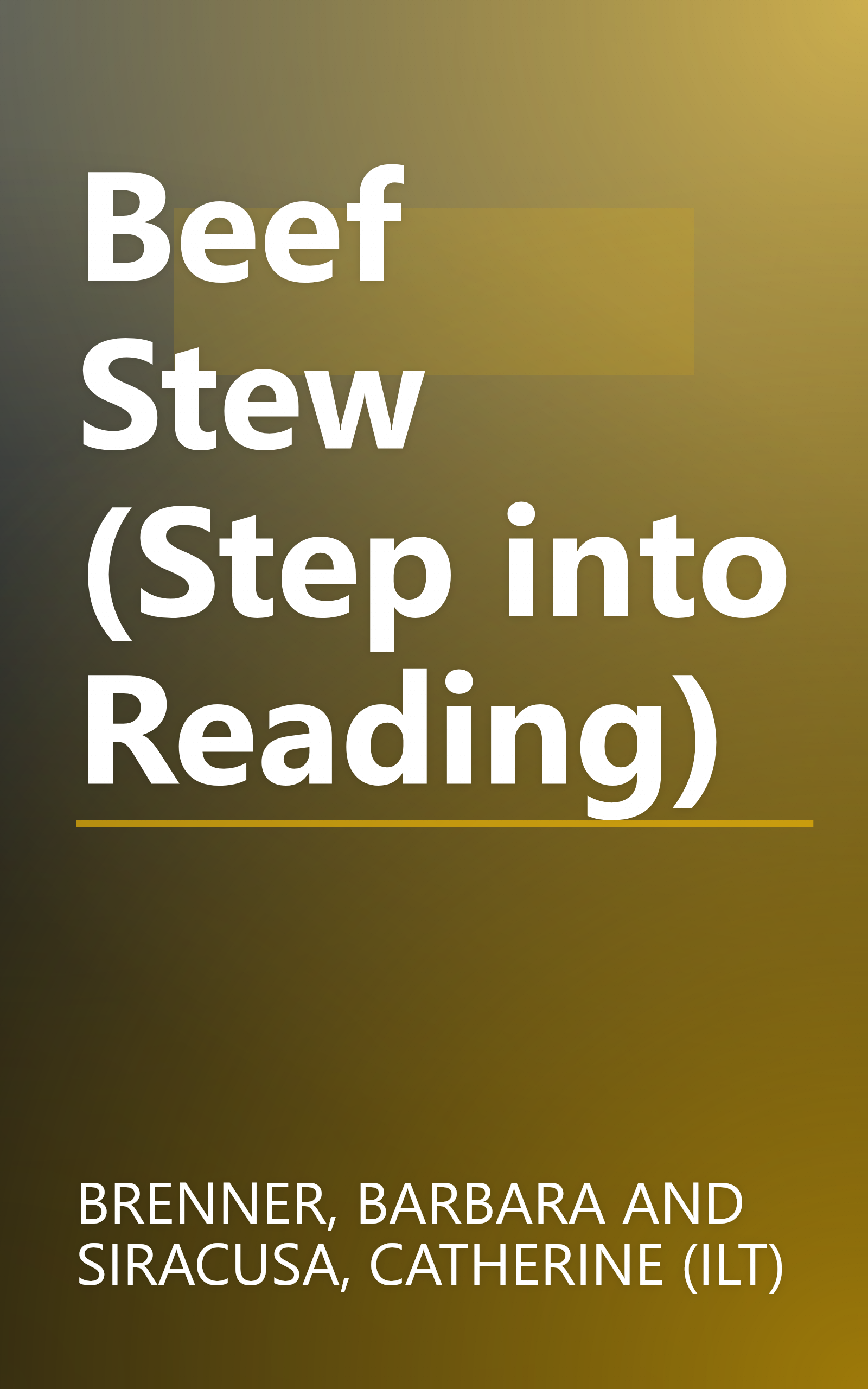 Beef Stew (Step into Reading) book cover