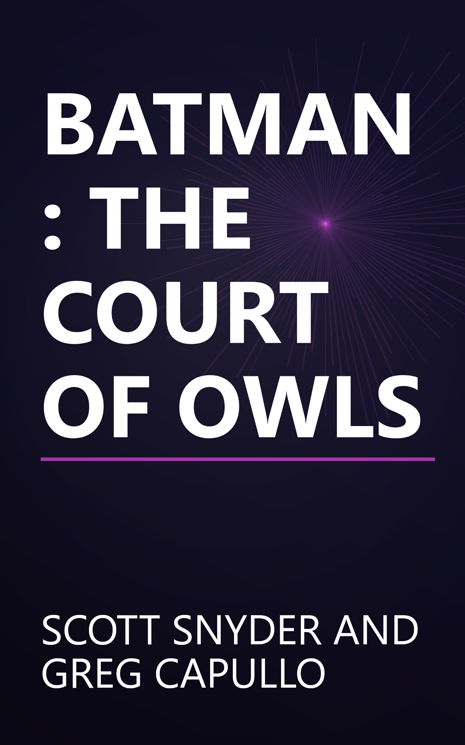 BATMAN: THE COURT OF OWLS book cover