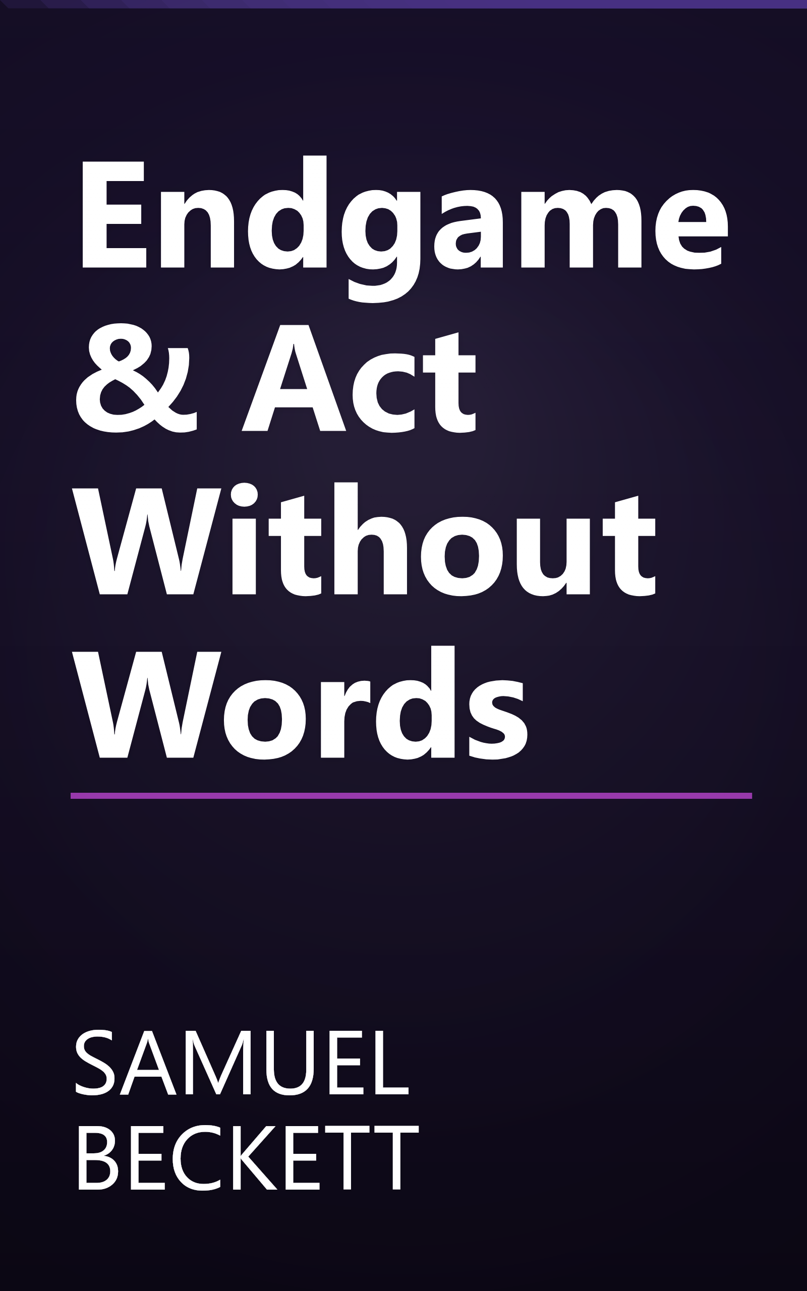 Endgame & Act Without Words book cover