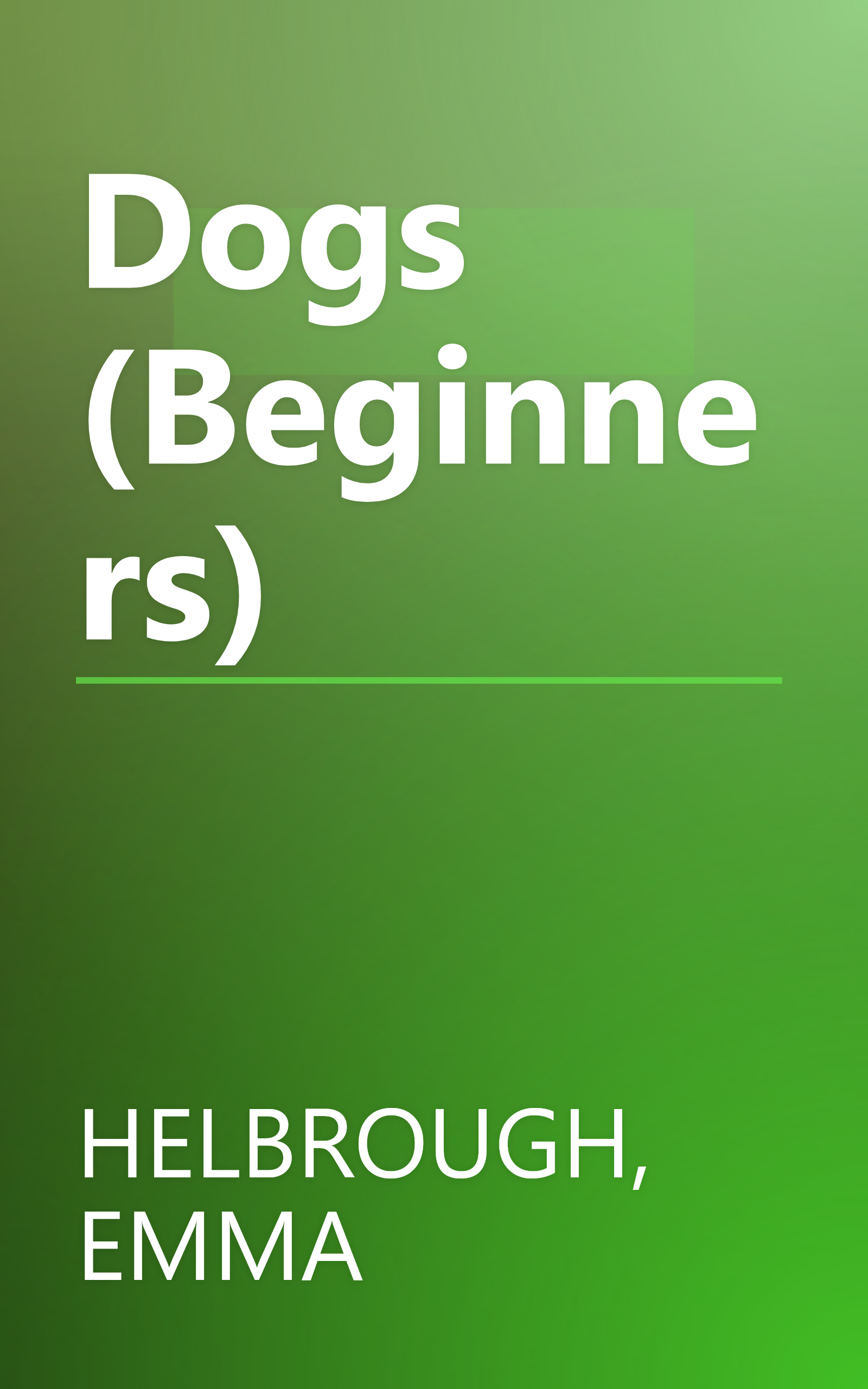 Dogs (Beginners) book cover