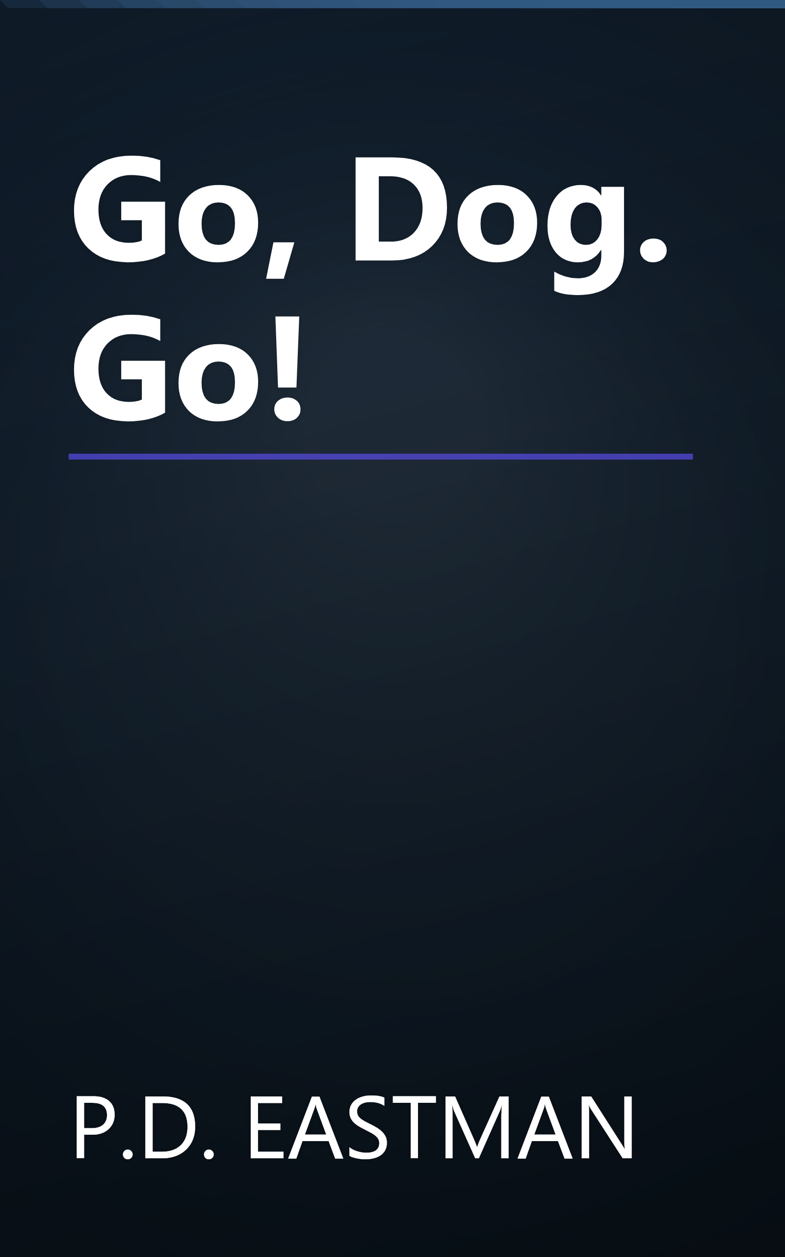 Go, Dog. Go! book cover
