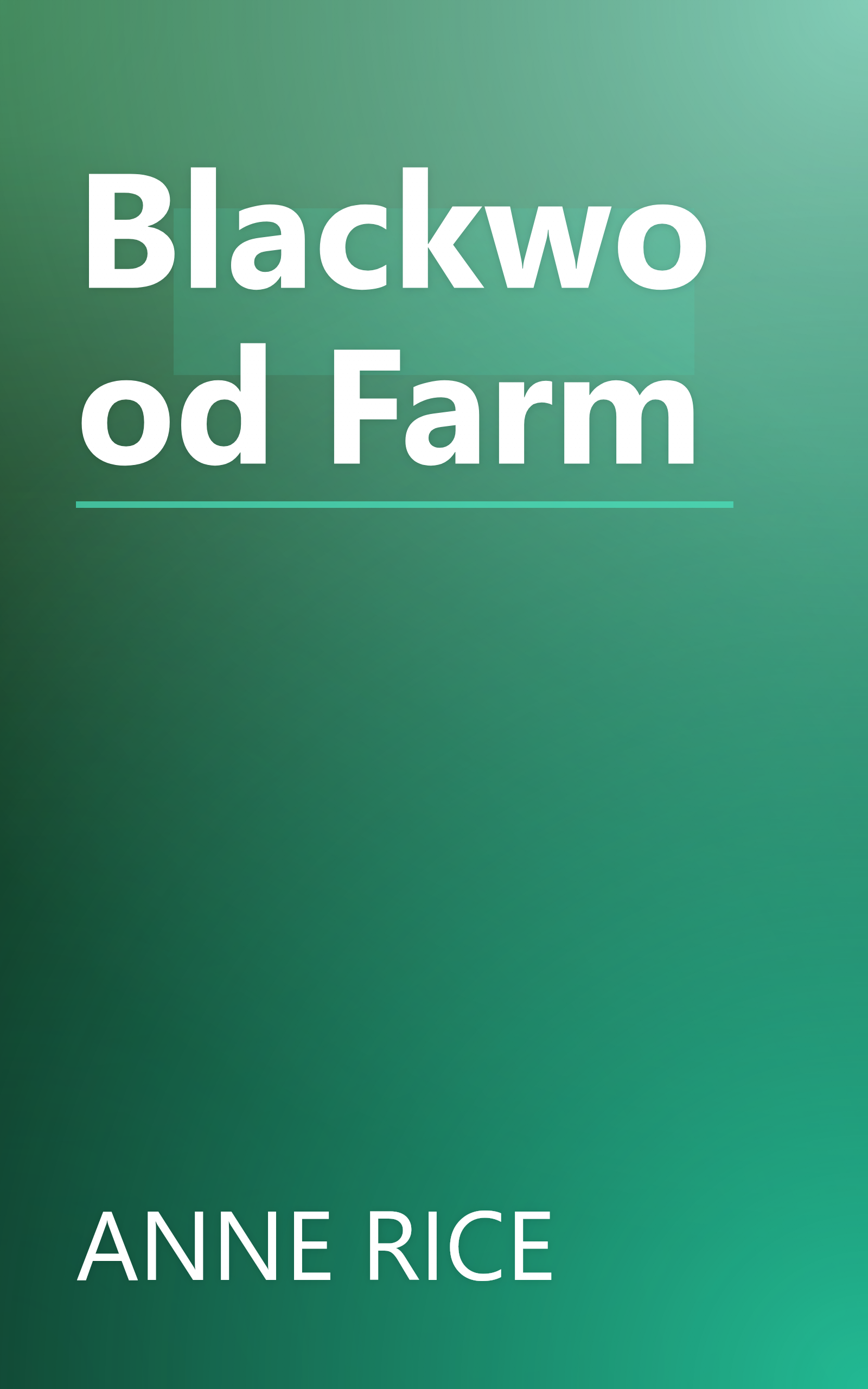 Blackwood Farm book cover
