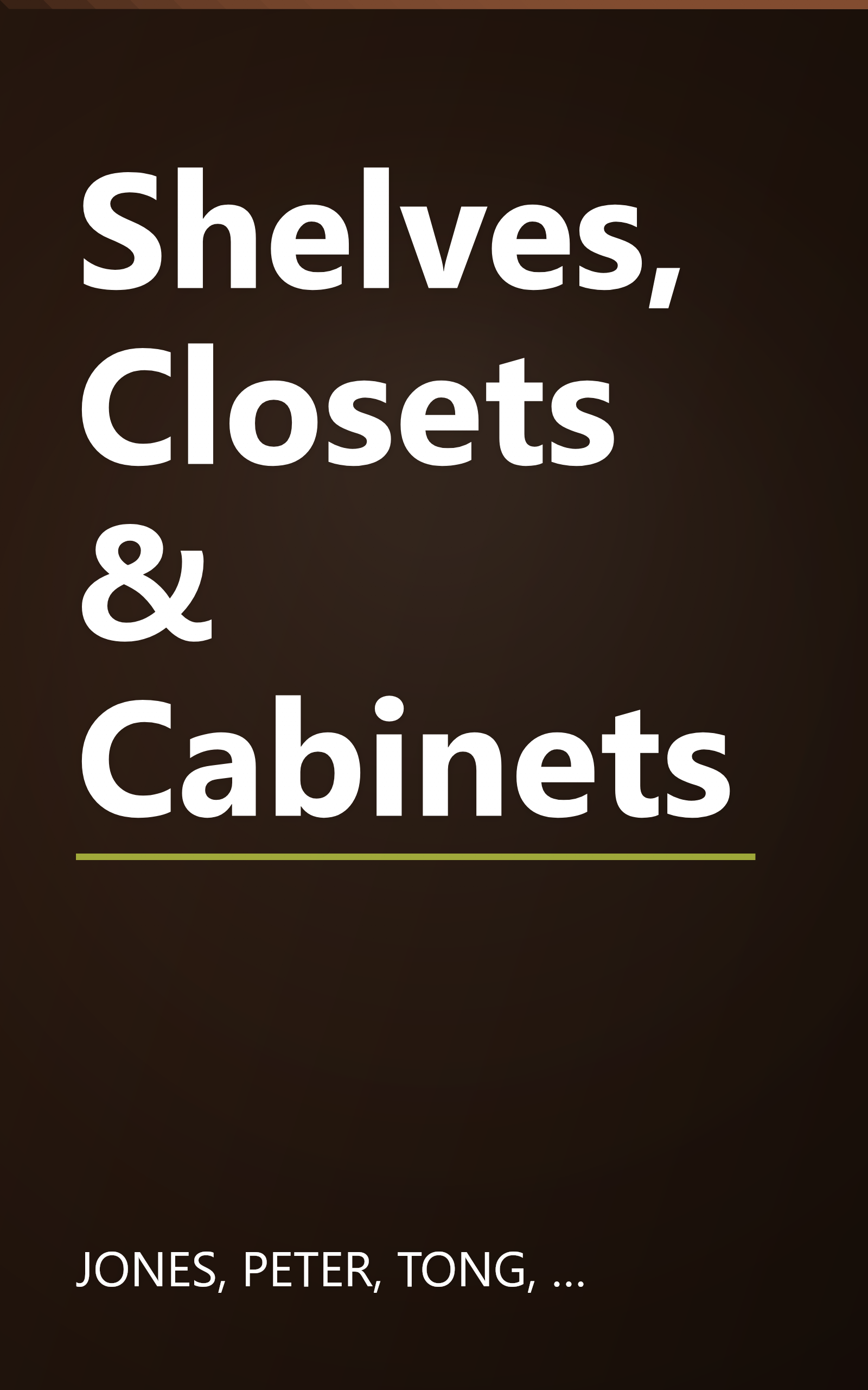 Shelves, Closets & Cabinets book cover