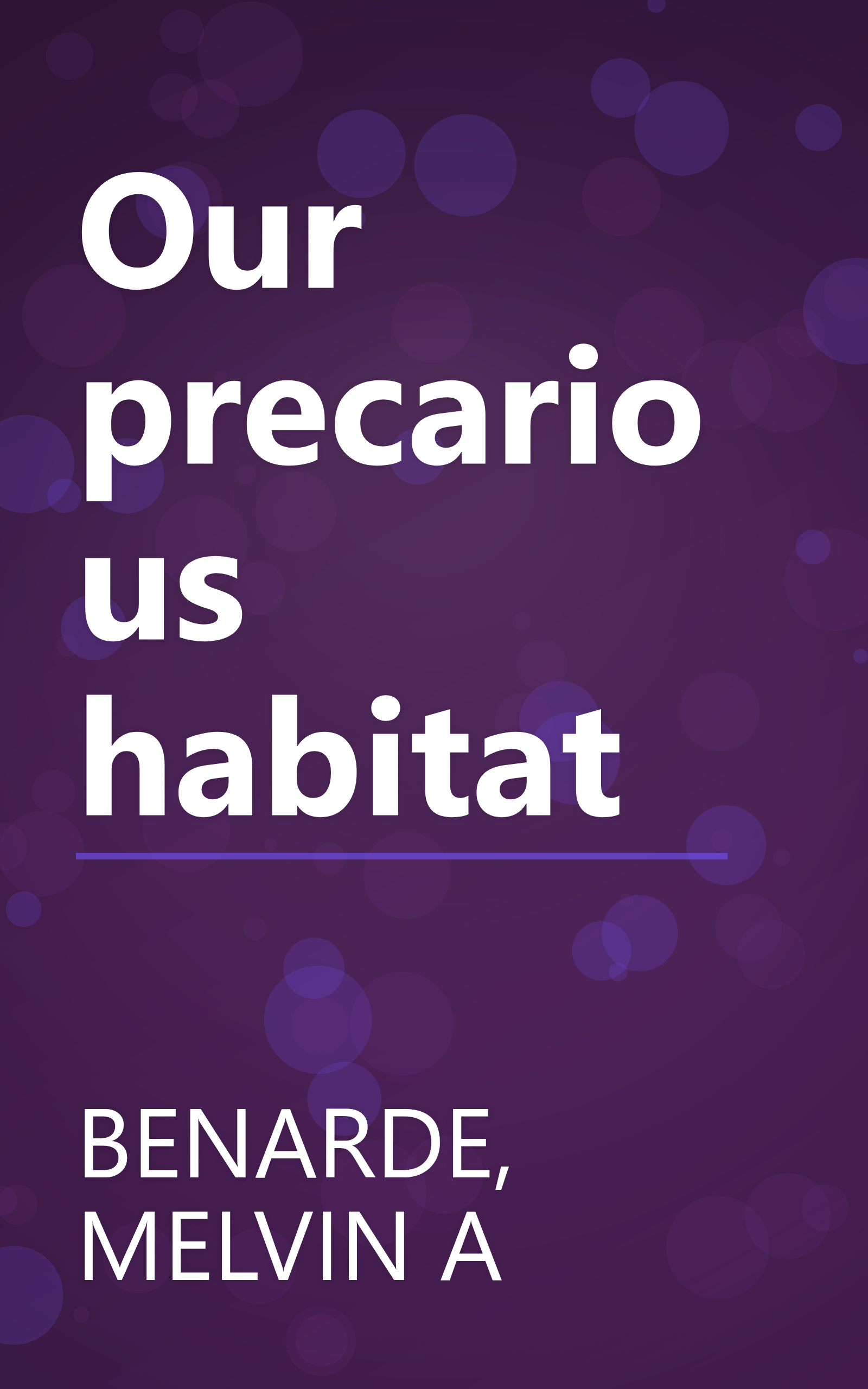 Our precarious habitat book cover